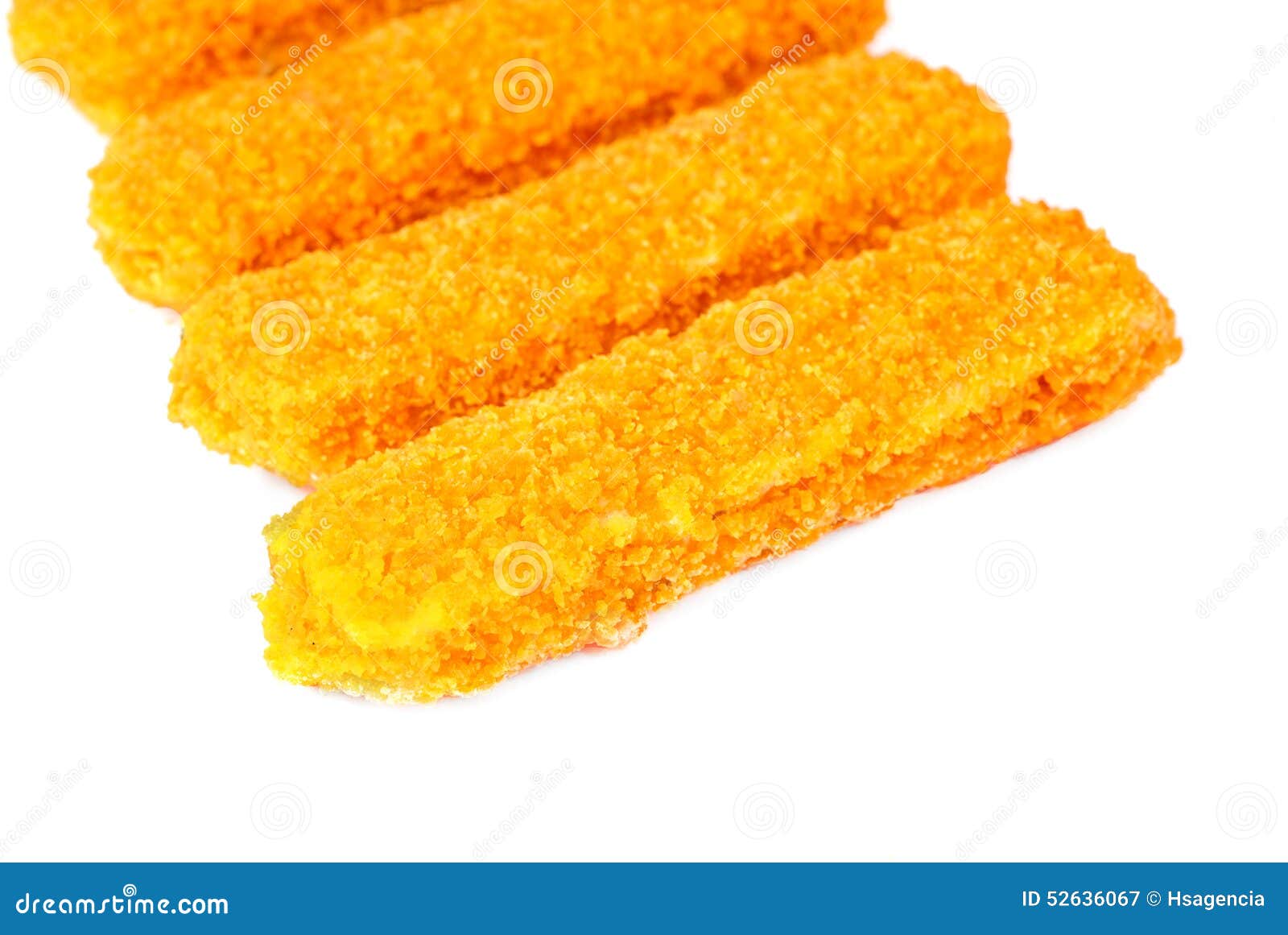 Fish sticks on a white stock image. Image of fried, haddock - 52636067