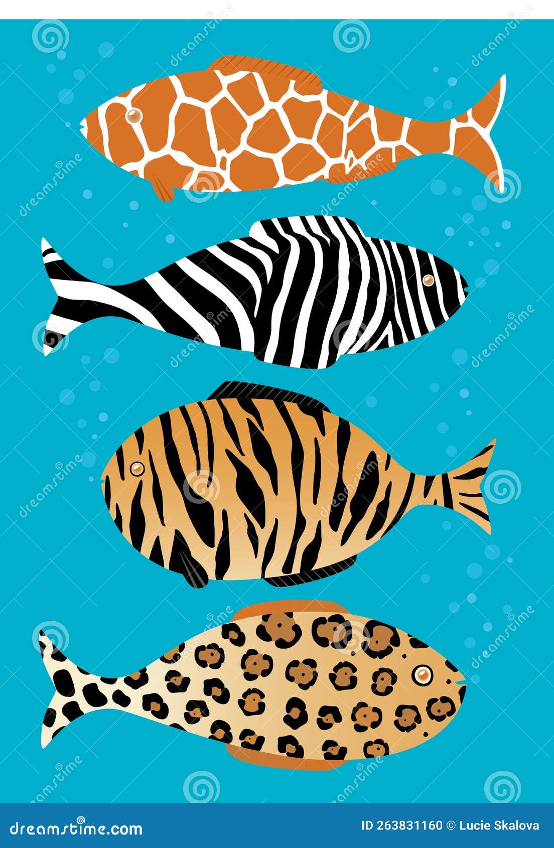 Strange fish stock vector. Illustration of safari, design - 263831160