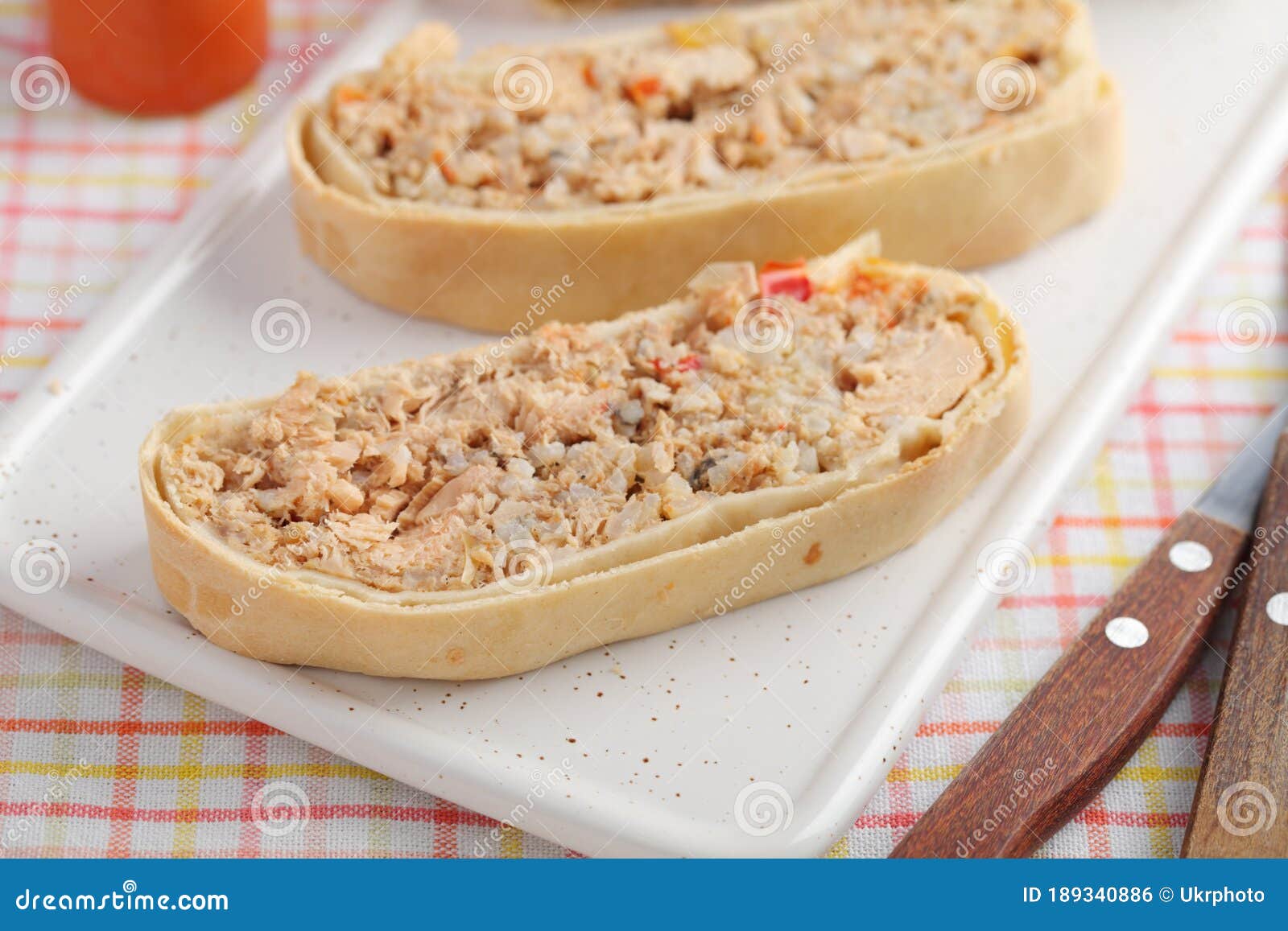 Fish Strudel stock photo. Image of german, nutrition - 189340886