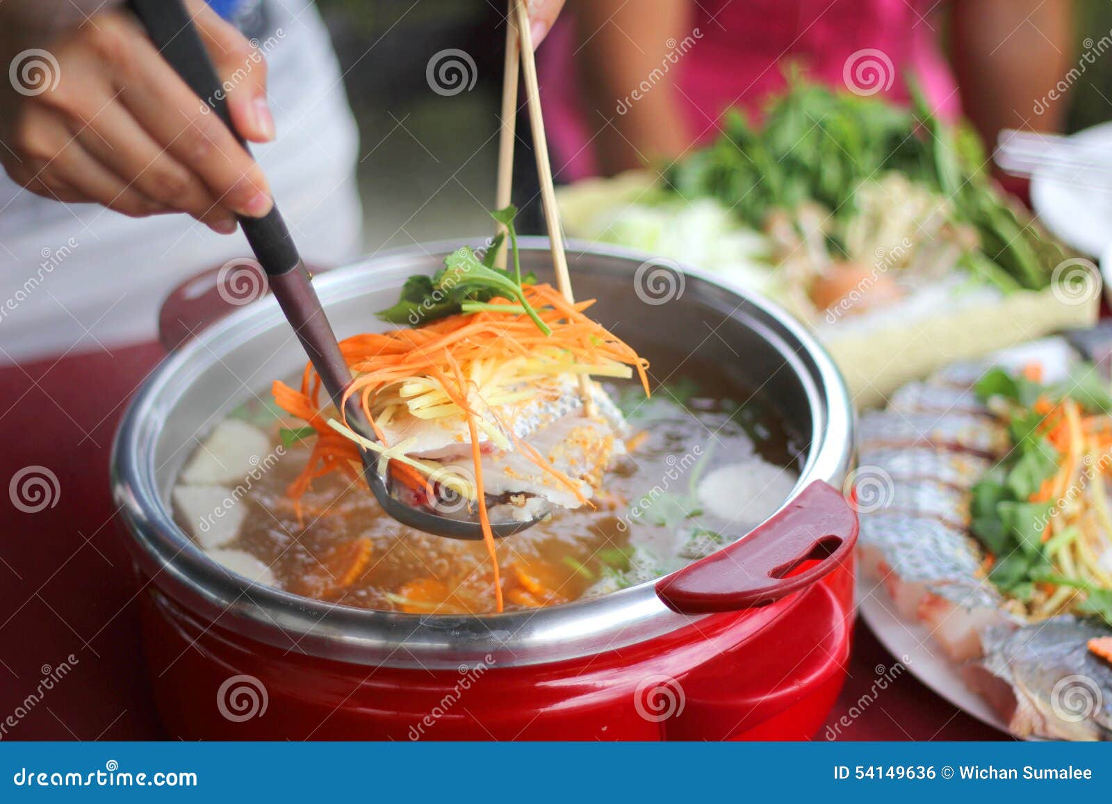 Fish sukiyaki stock photo. Image of asiafood, delicious - 54149636