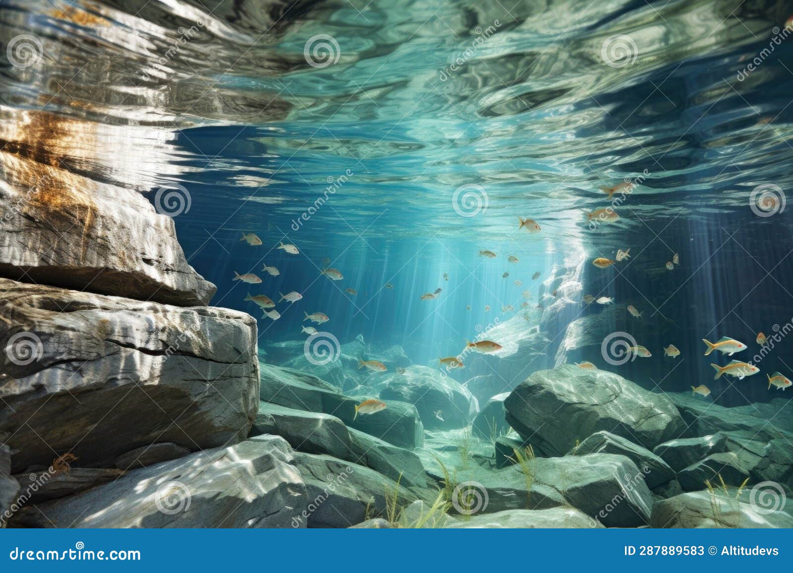 Fish Swimming in Crystal Clear Water after Conservation Efforts Stock ...