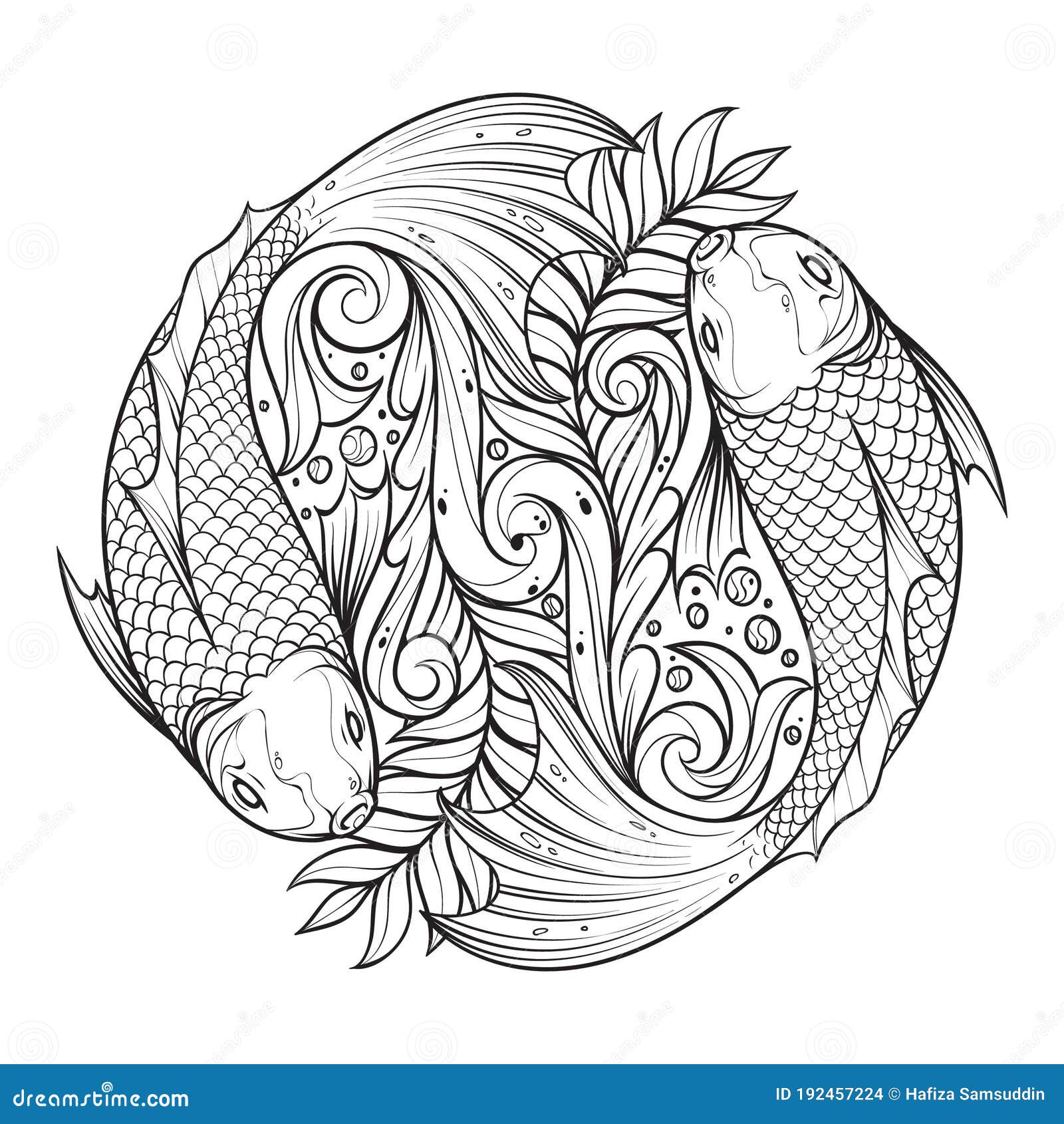 Fish Swimming Design, Abstract. Stock Vector - Illustration of lines ...