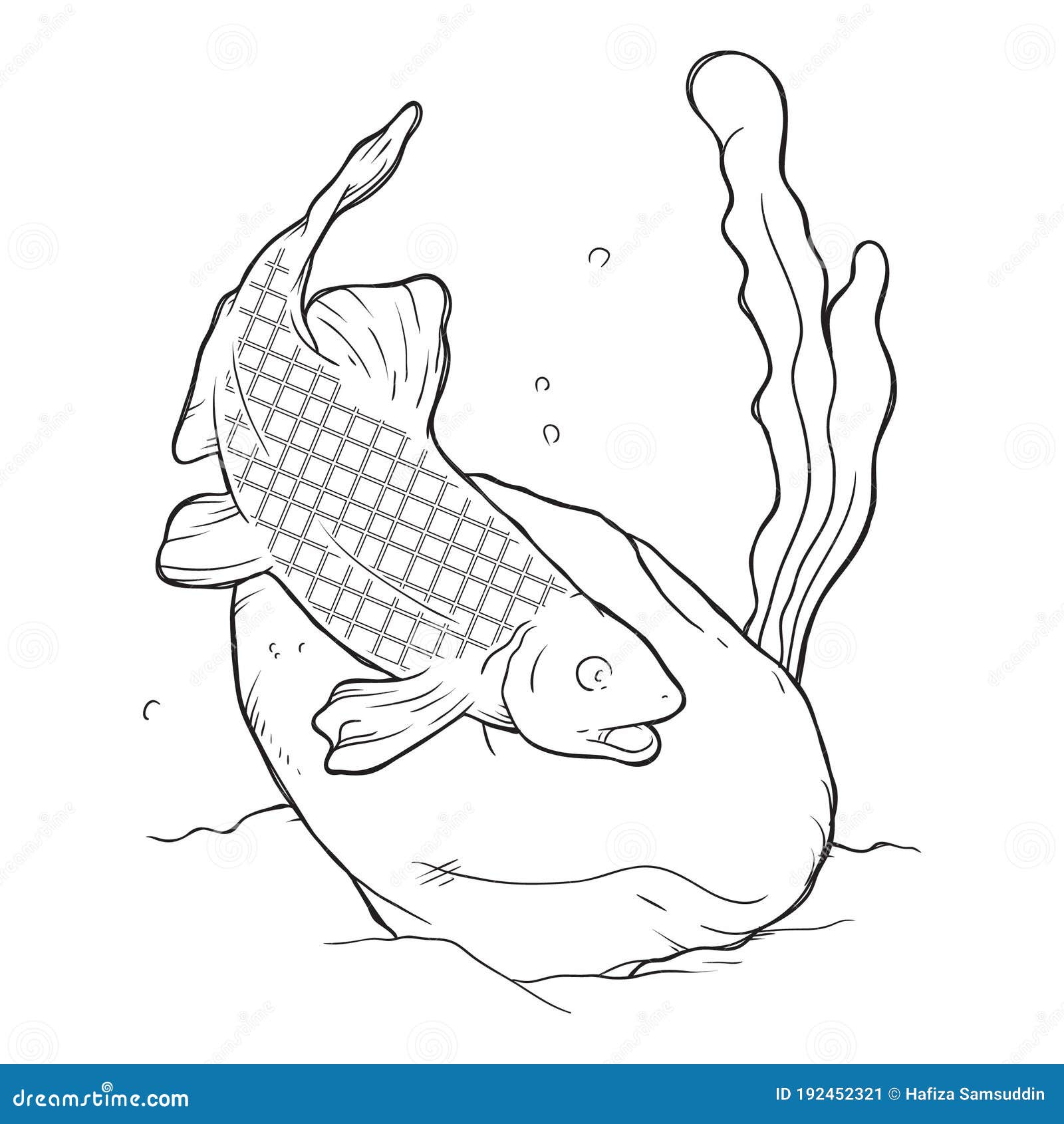 Fish Swimming Design Vector Illustration. Vector Illustration ...