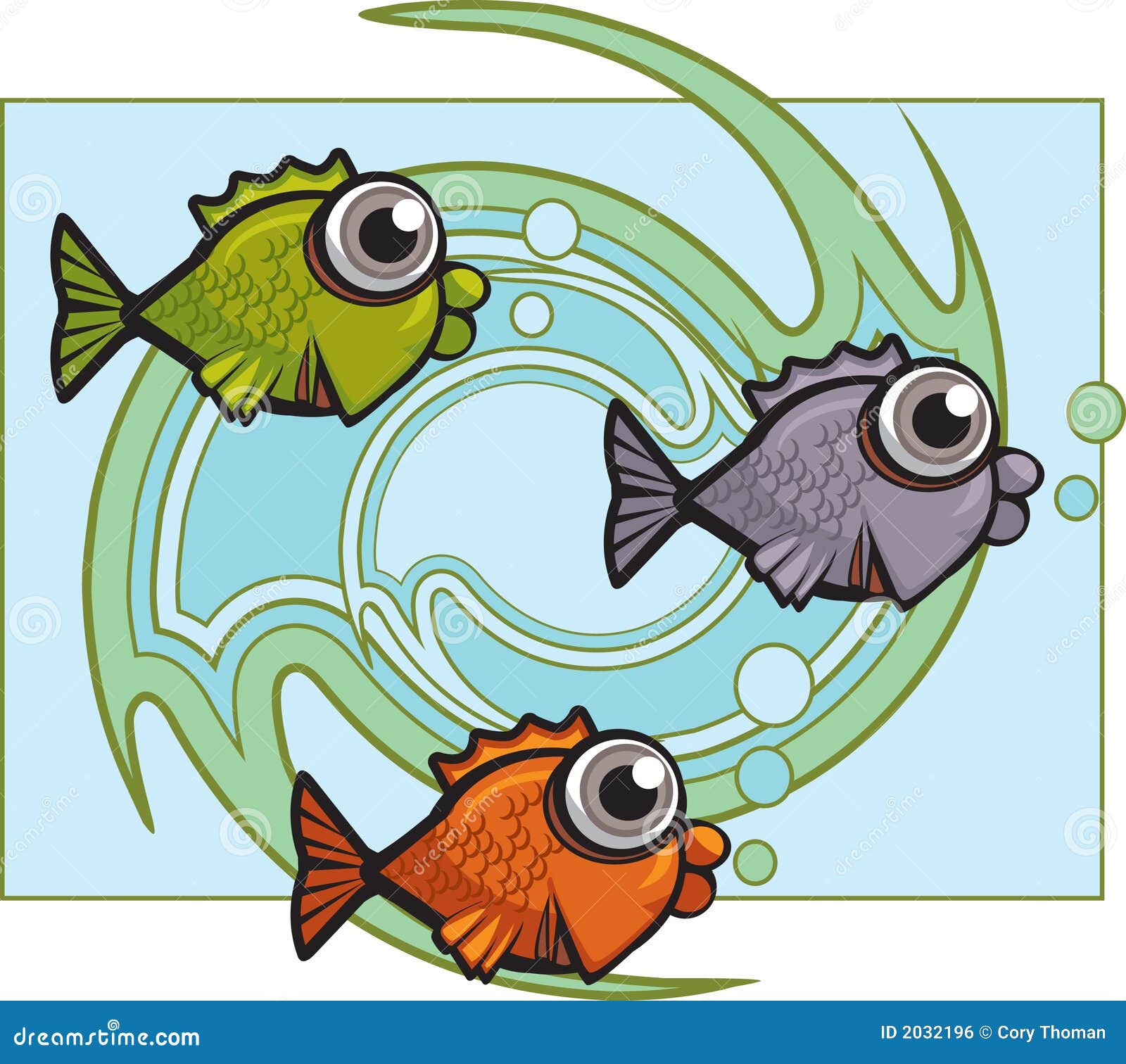 Fish Swirl stock vector. Illustration of pond, scale, marine - 2032196