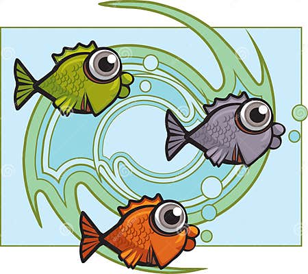 Fish Swirl stock vector. Illustration of pond, scale, marine - 2032196