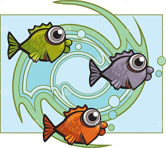 Fish Swirl stock vector. Illustration of pond, scale, marine - 2032196