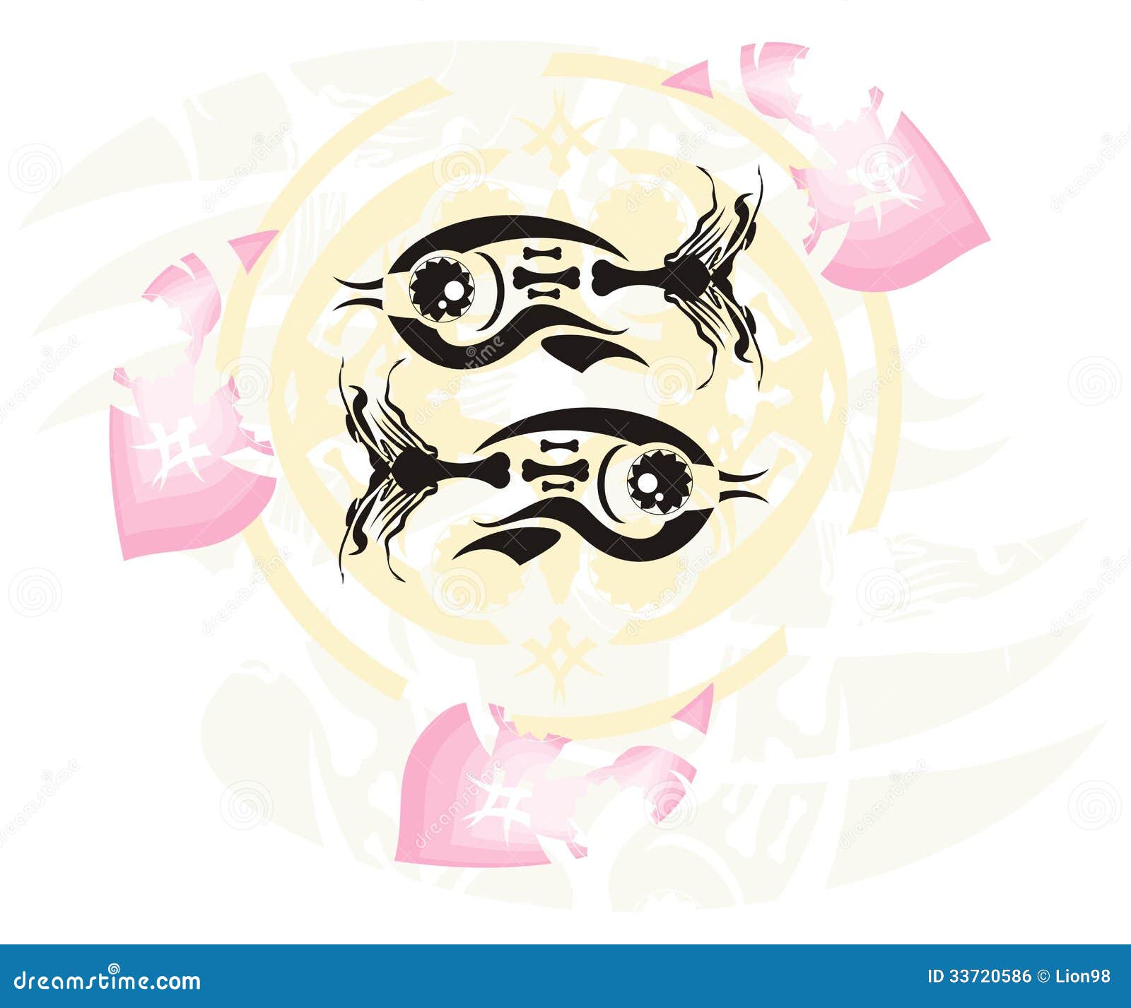 Fish symbol stock vector. Illustration of bone, decorative - 33720586