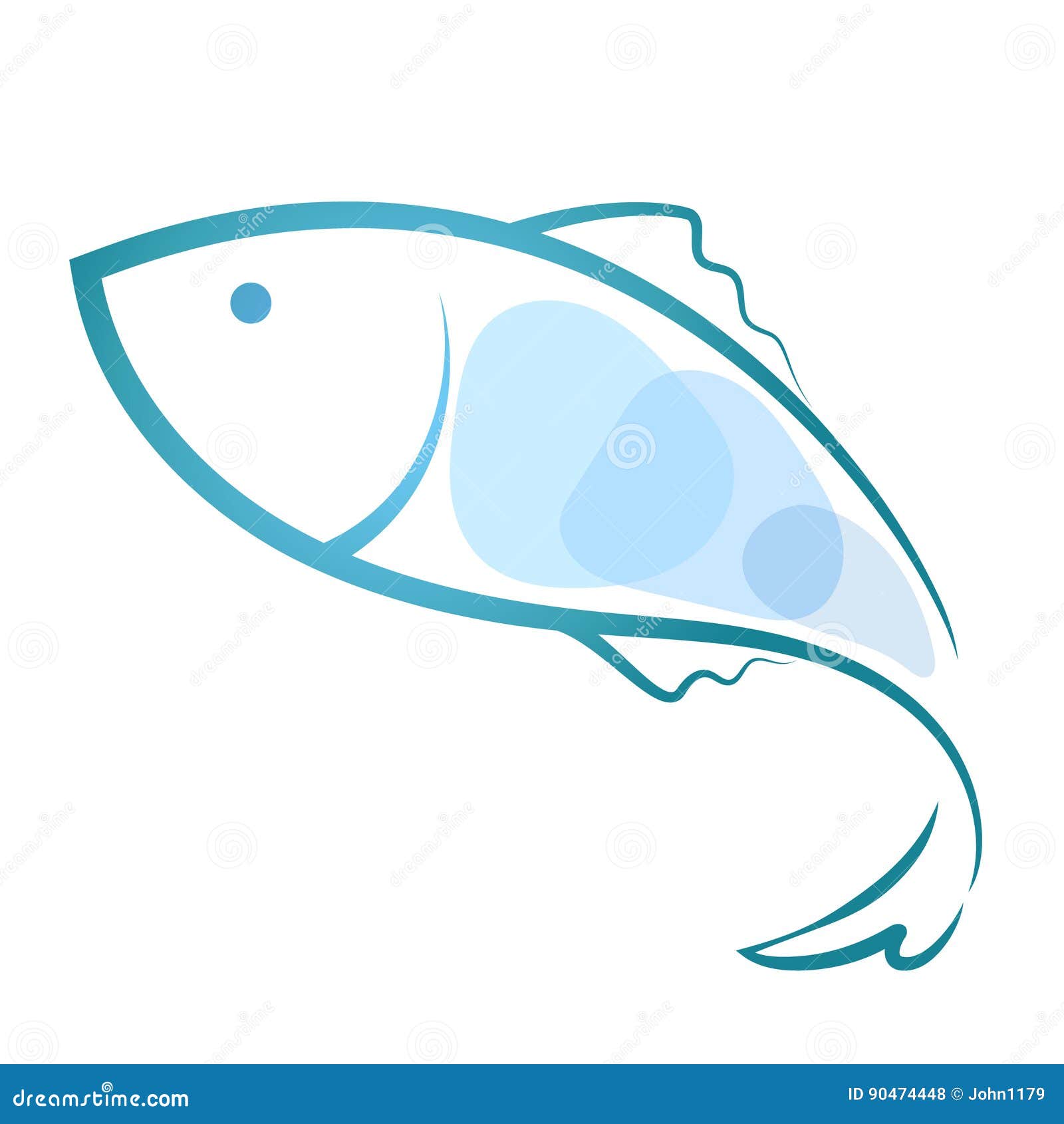 Fish Symbol Vector Illustration | CartoonDealer.com #90474448