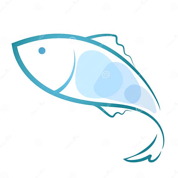 Fish symbol stock vector. Illustration of water, silhouette - 90474448