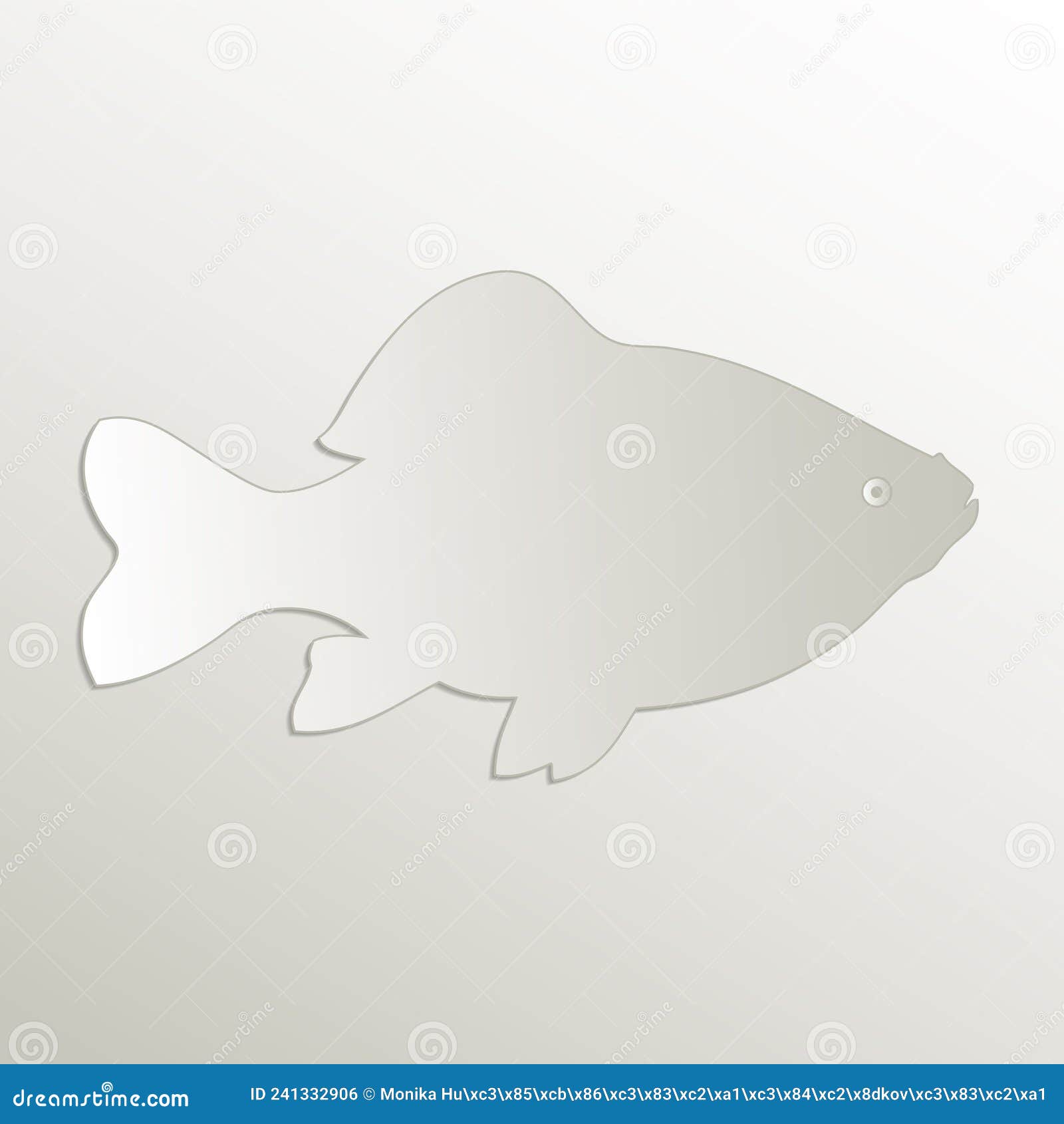 Fish Symbol, Carp Icon, Card Paper 3D Natural Stock Vector ...