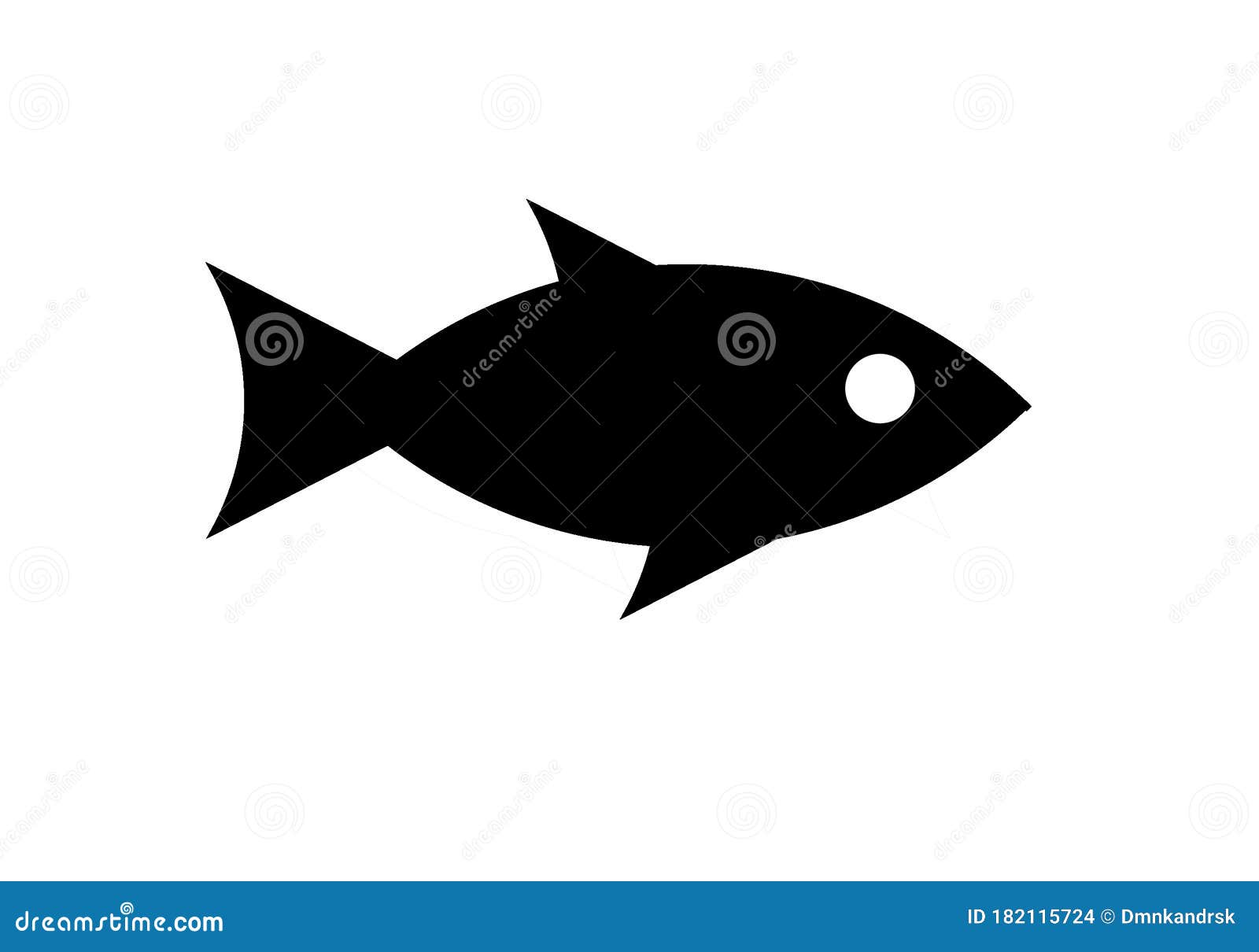 Fish symbol flat icon stock vector. Illustration of ocean - 182115724
