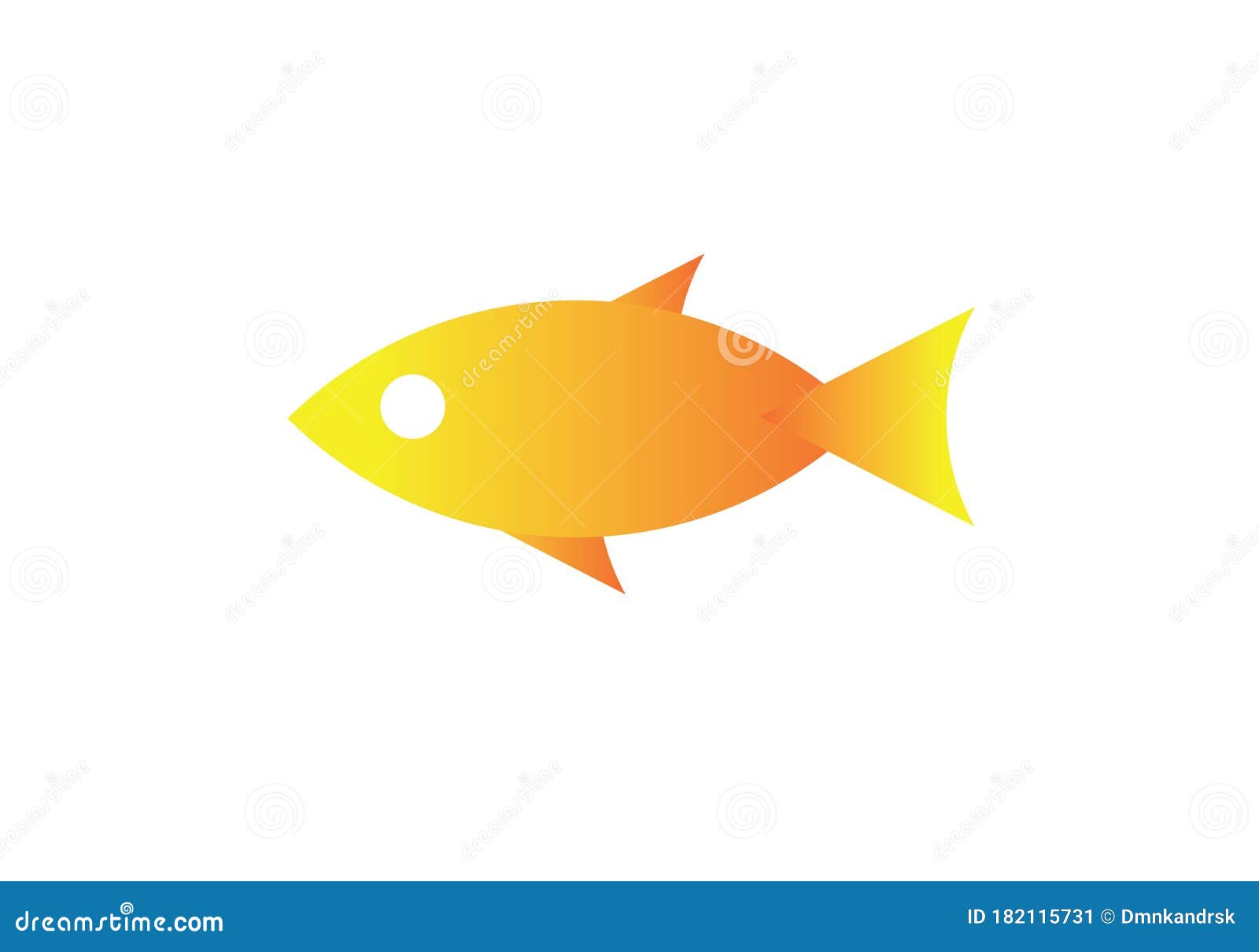 Fish symbol flat icon stock vector. Illustration of flat - 182115731