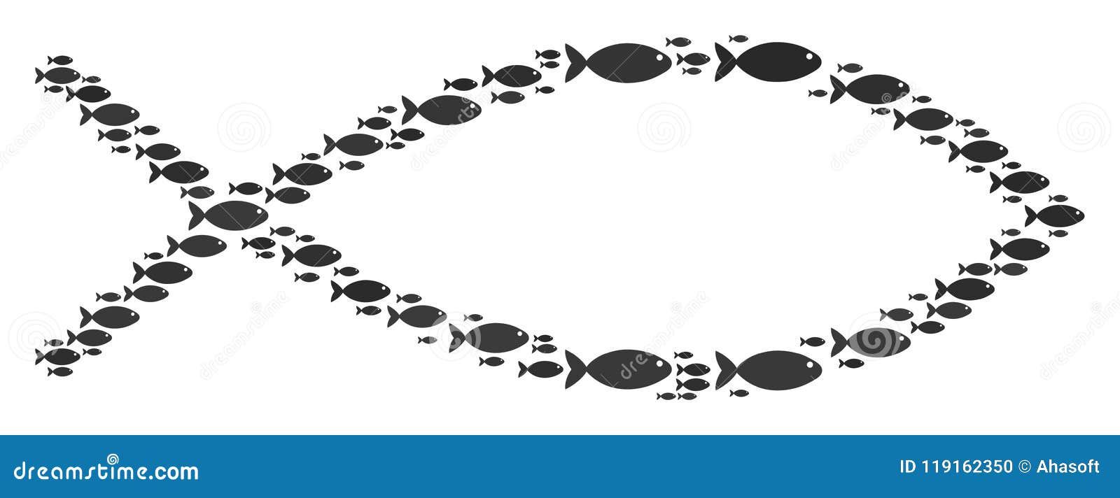 Fish Symbol Mosaic of Fish Icons Stock Vector - Illustration of ...