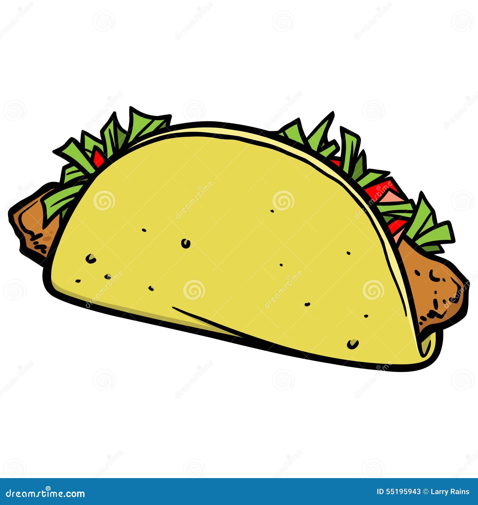 Fish Taco Cartoon Vector Illustration | CartoonDealer.com #55195256