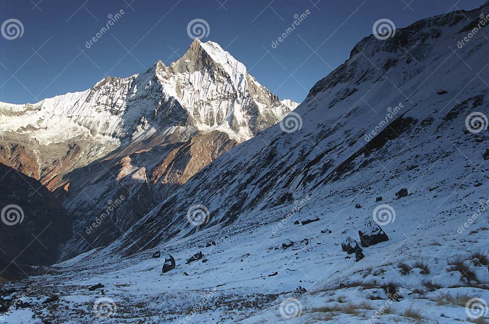 Fish Tail mountain stock image. Image of rocks, destination - 8305083