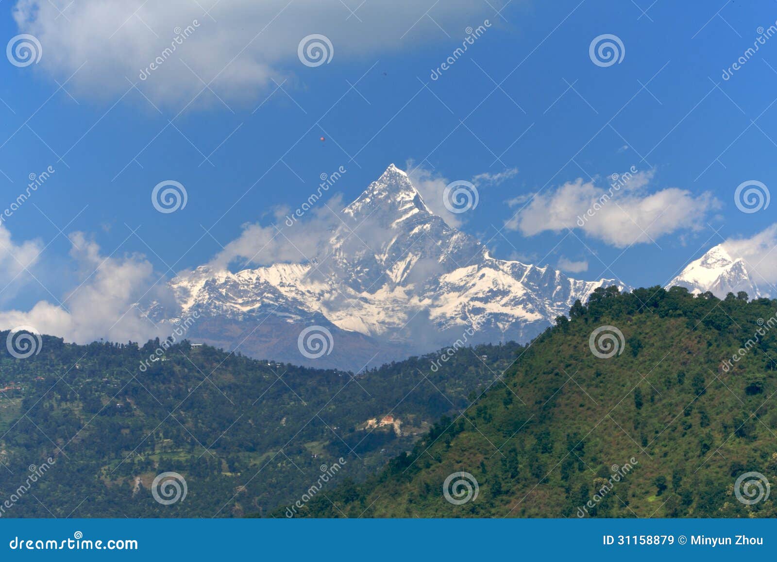 Fish Tail Mountain Annapurna Stock Image - Image of destination ...