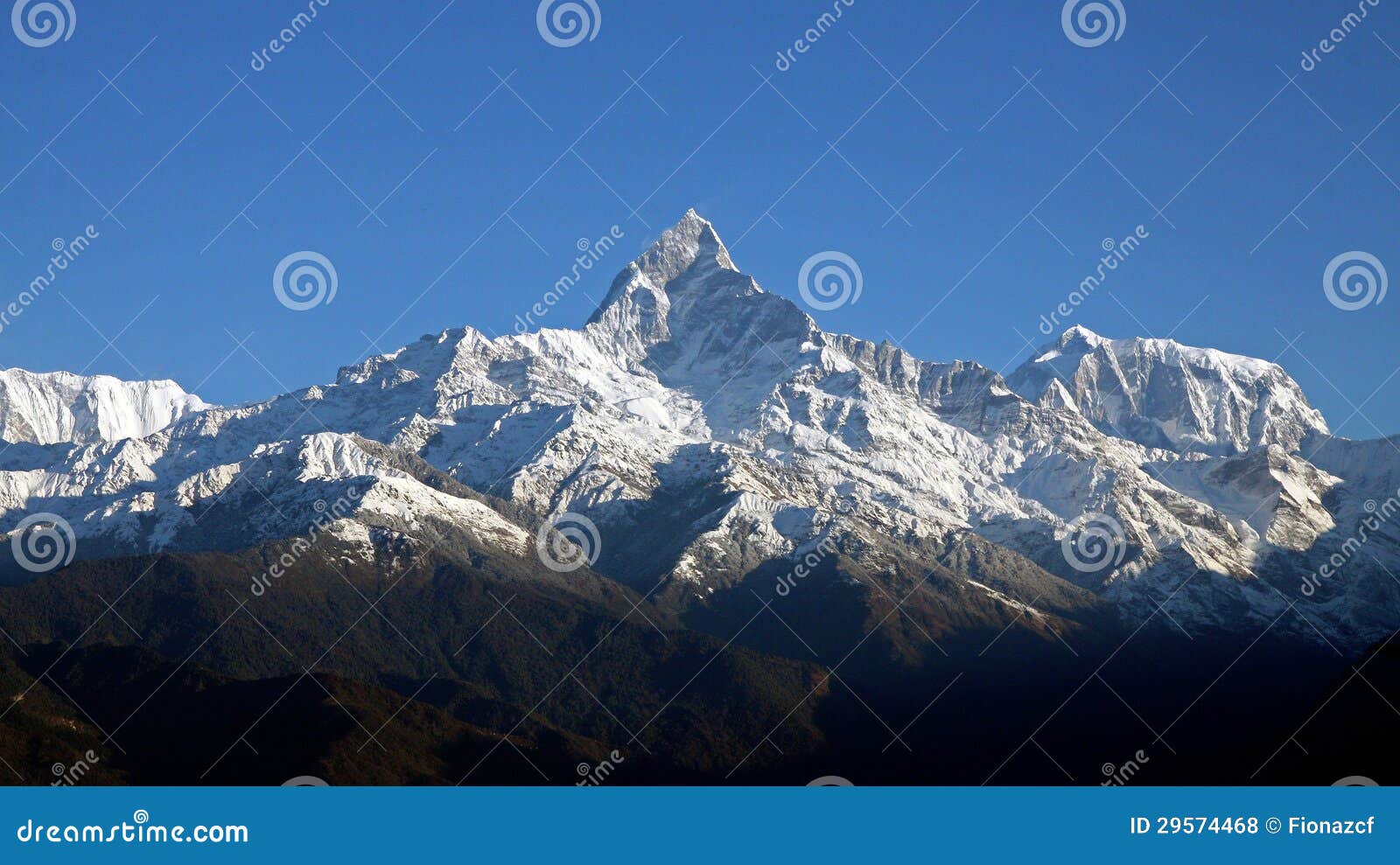 Fish Tail Mountain (Machapuchhre) Stock Photo - Image of shiva, cold ...