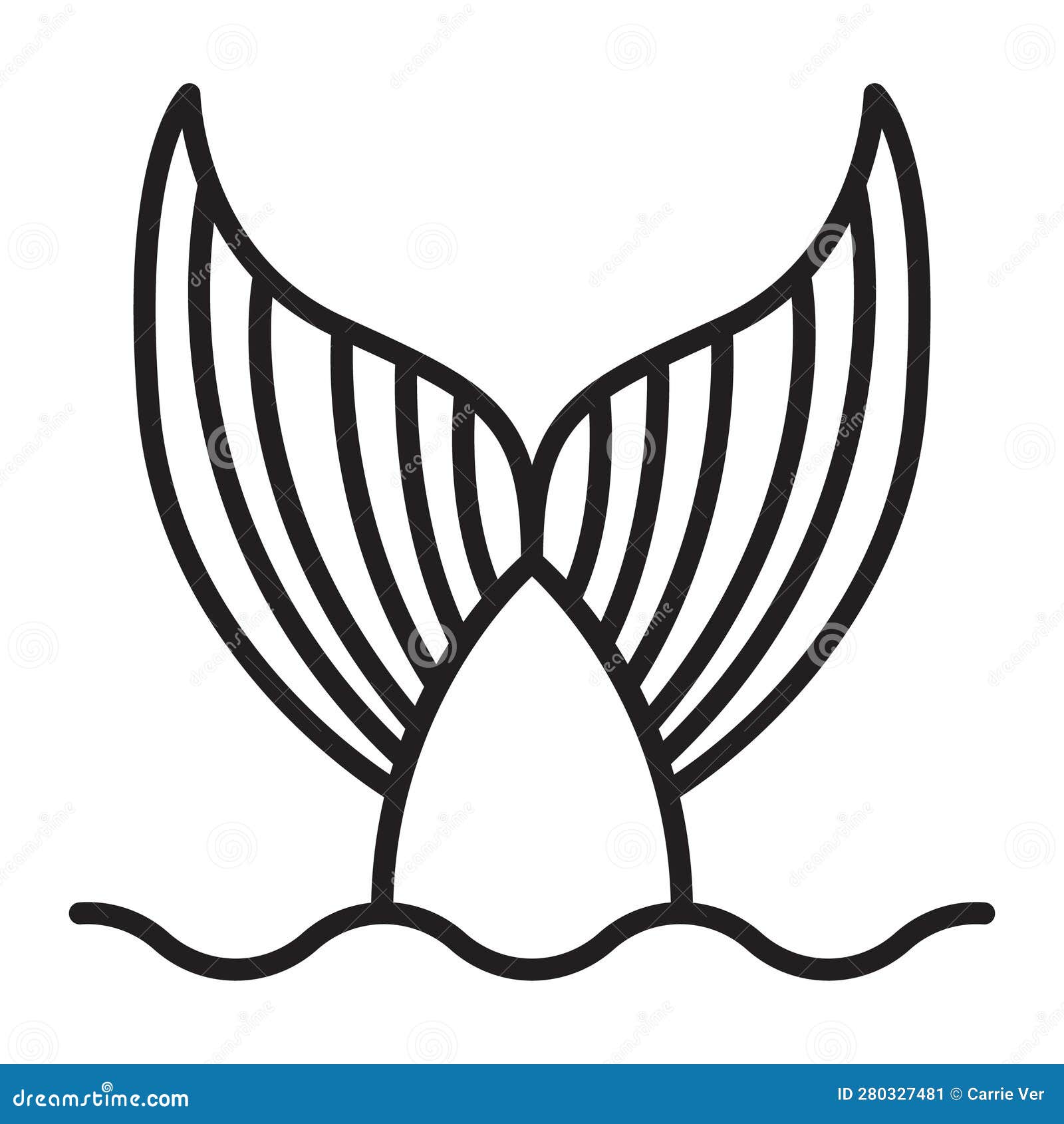 Fish Tail Vector Icon Design. Mermaid Tail Flat Icon Stock Vector ...