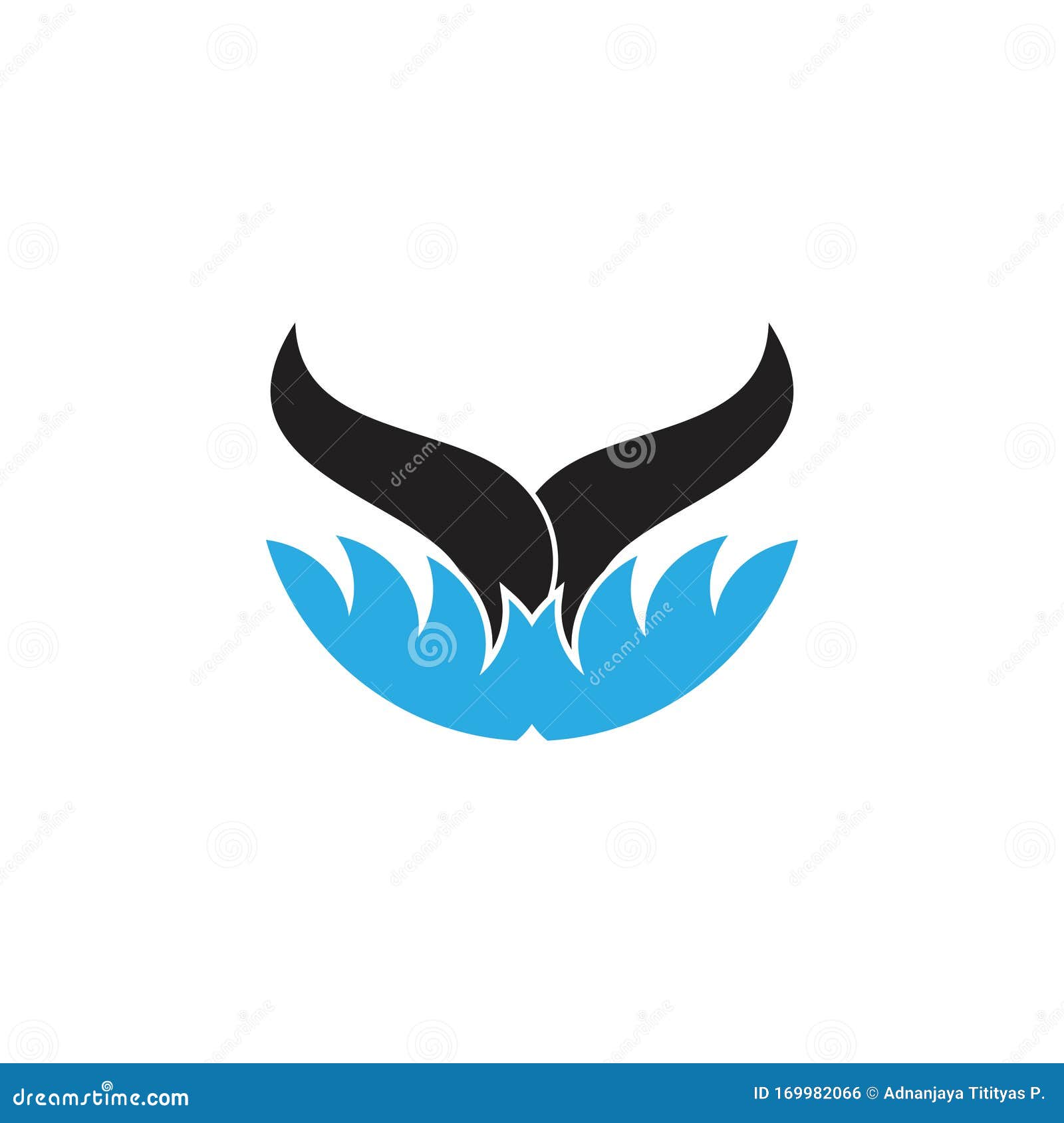 Fish Tail Whale Symbol Vector Stock Vector - Illustration of large ...