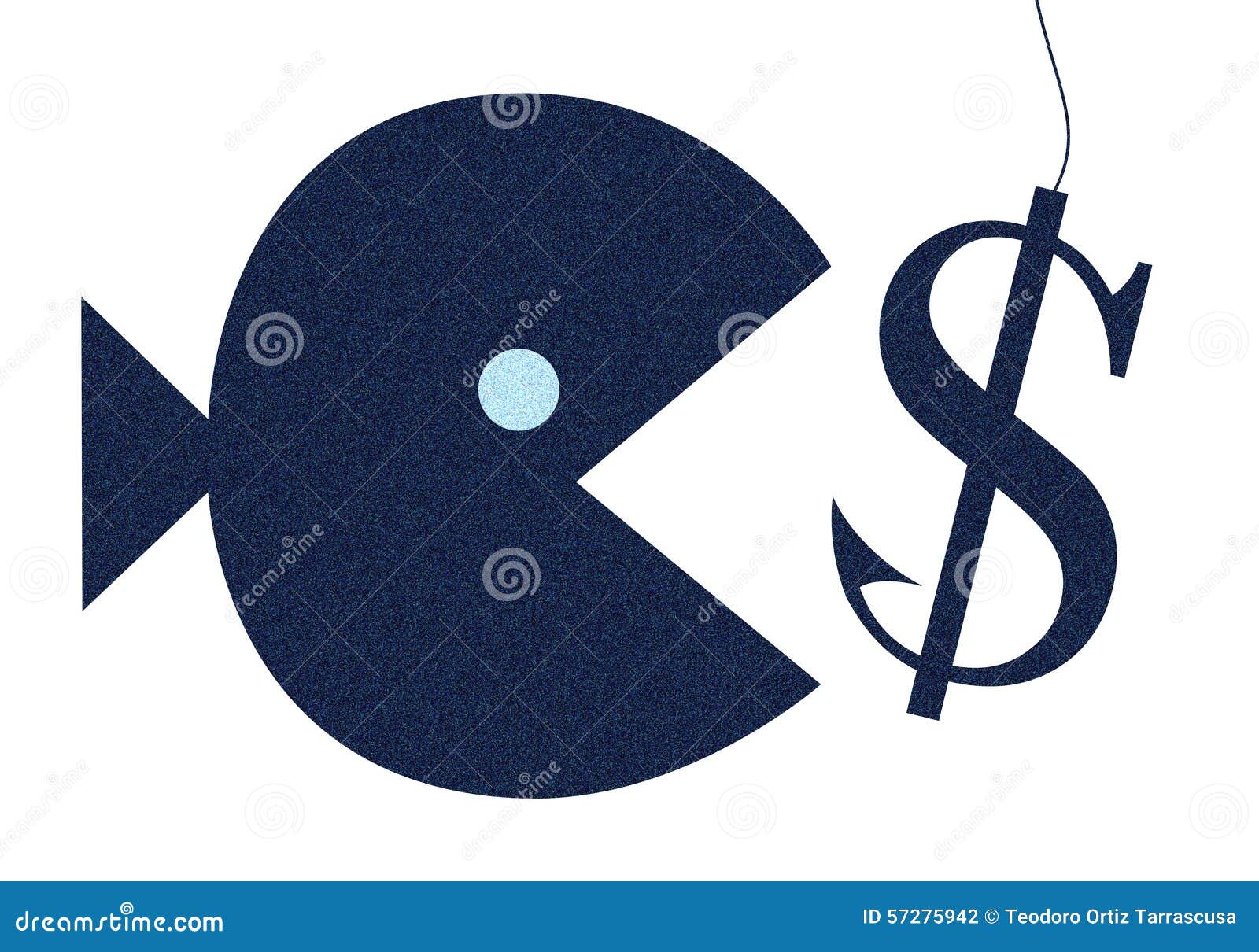 Fish Biting On A Fishing Hook Vector Illustration | CartoonDealer.com ...