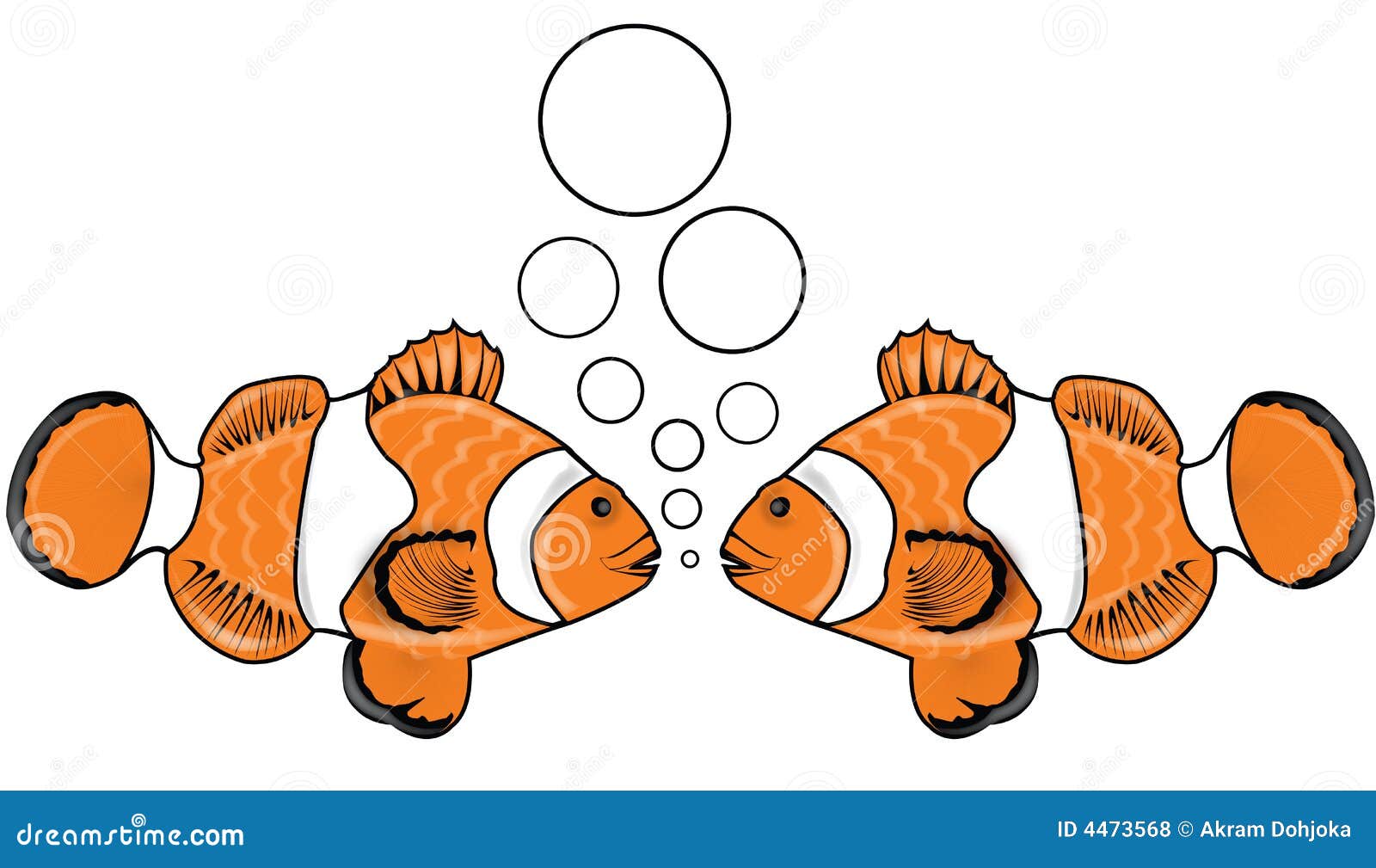 Fish talk 3 stock illustration. Illustration of life, reflection - 4473568