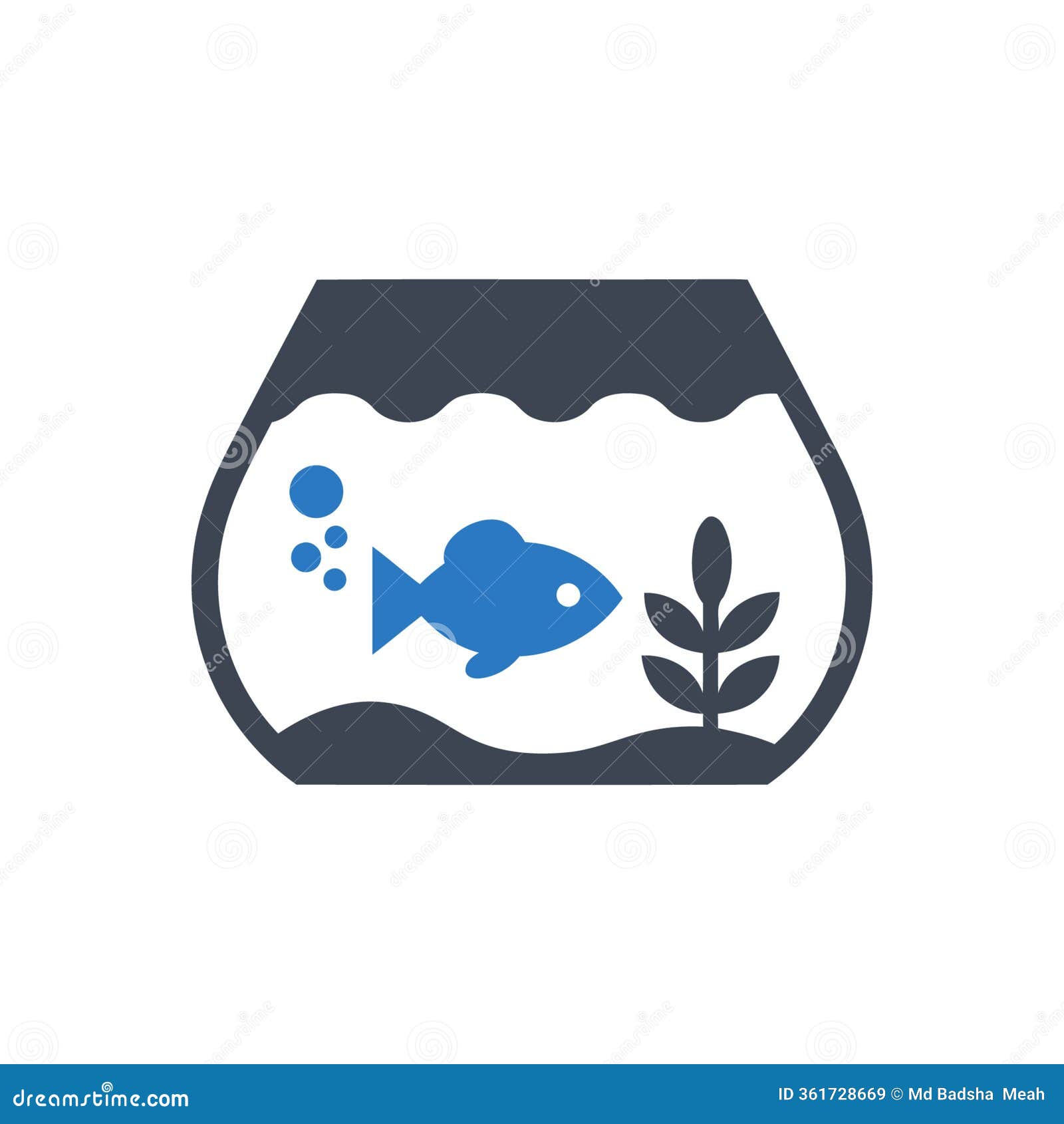 Fish Tank Icon stock illustration. Illustration of aquarium - 361728669
