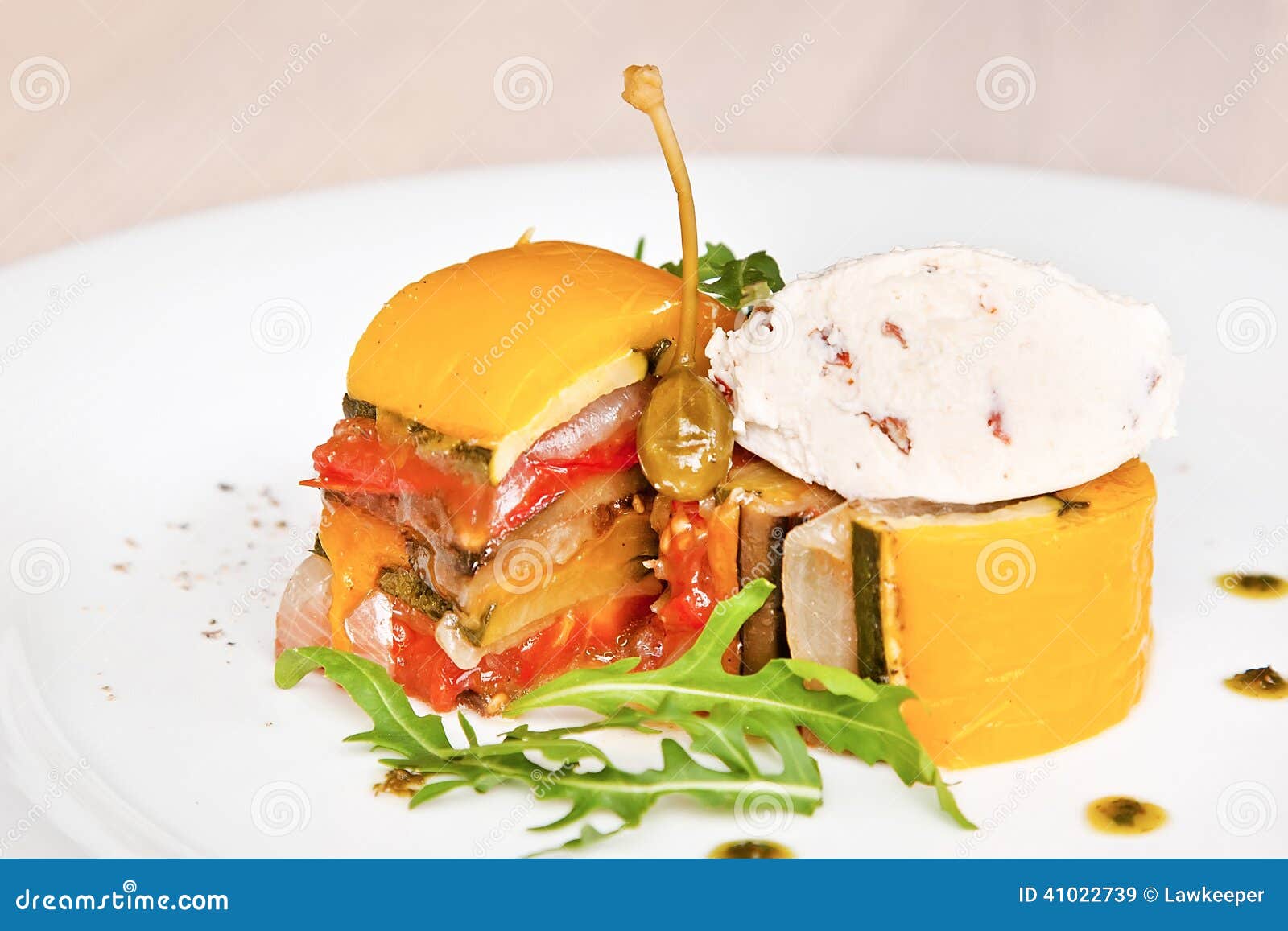Fish Terrine with Vegetables Stock Image - Image of meal, appetizer ...