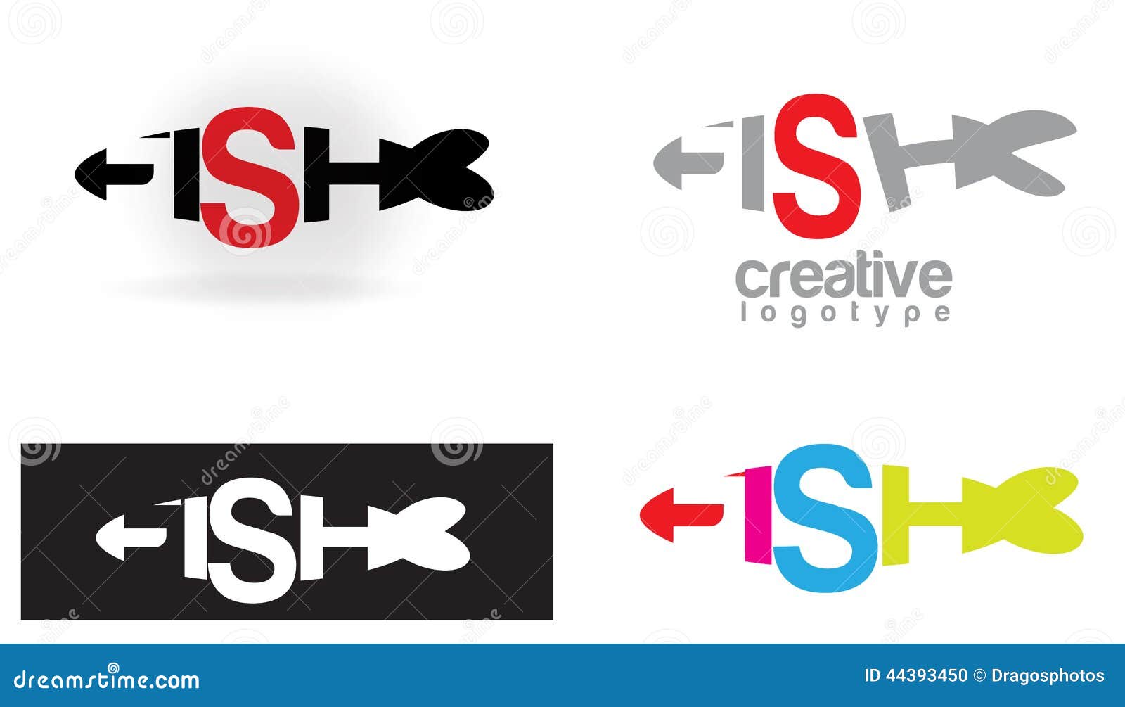 Fish text logo concept stock illustration. Illustration of element ...