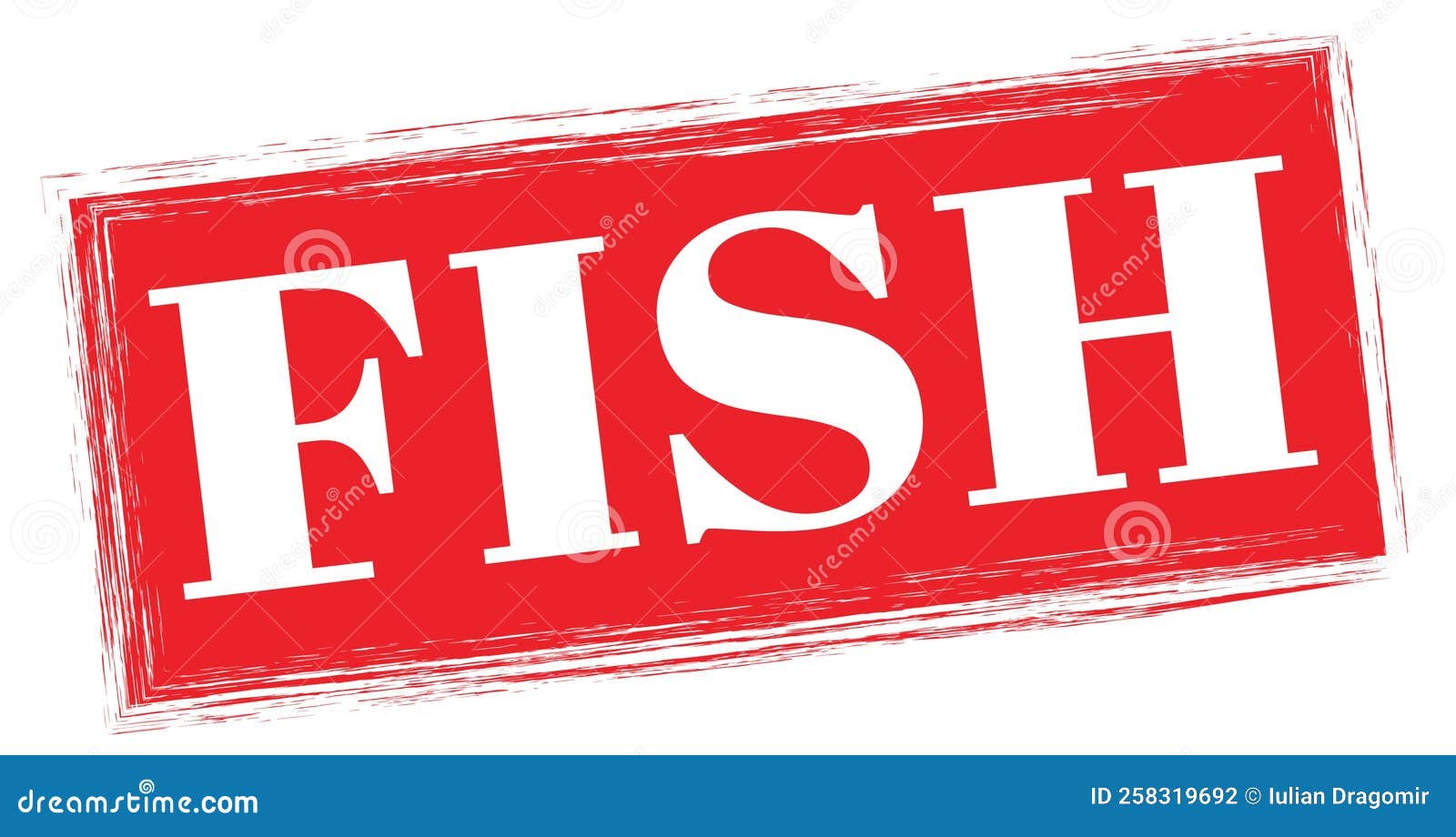 FISH Text Written on Red Stamp Sign Stock Illustration - Illustration ...