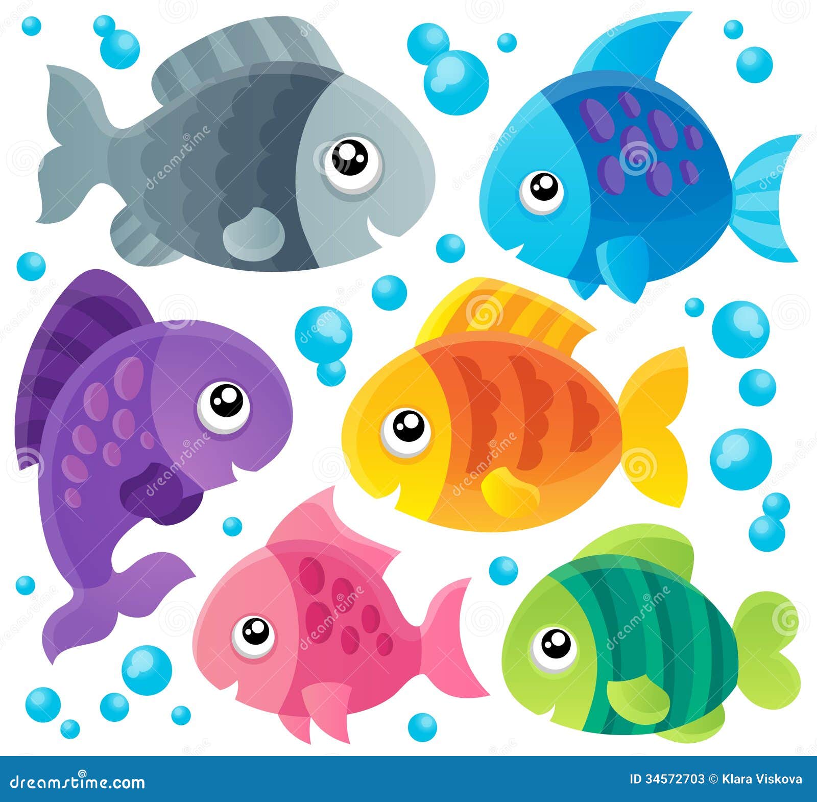 Fish Theme Seamless Background 1 Vector Illustration | CartoonDealer ...