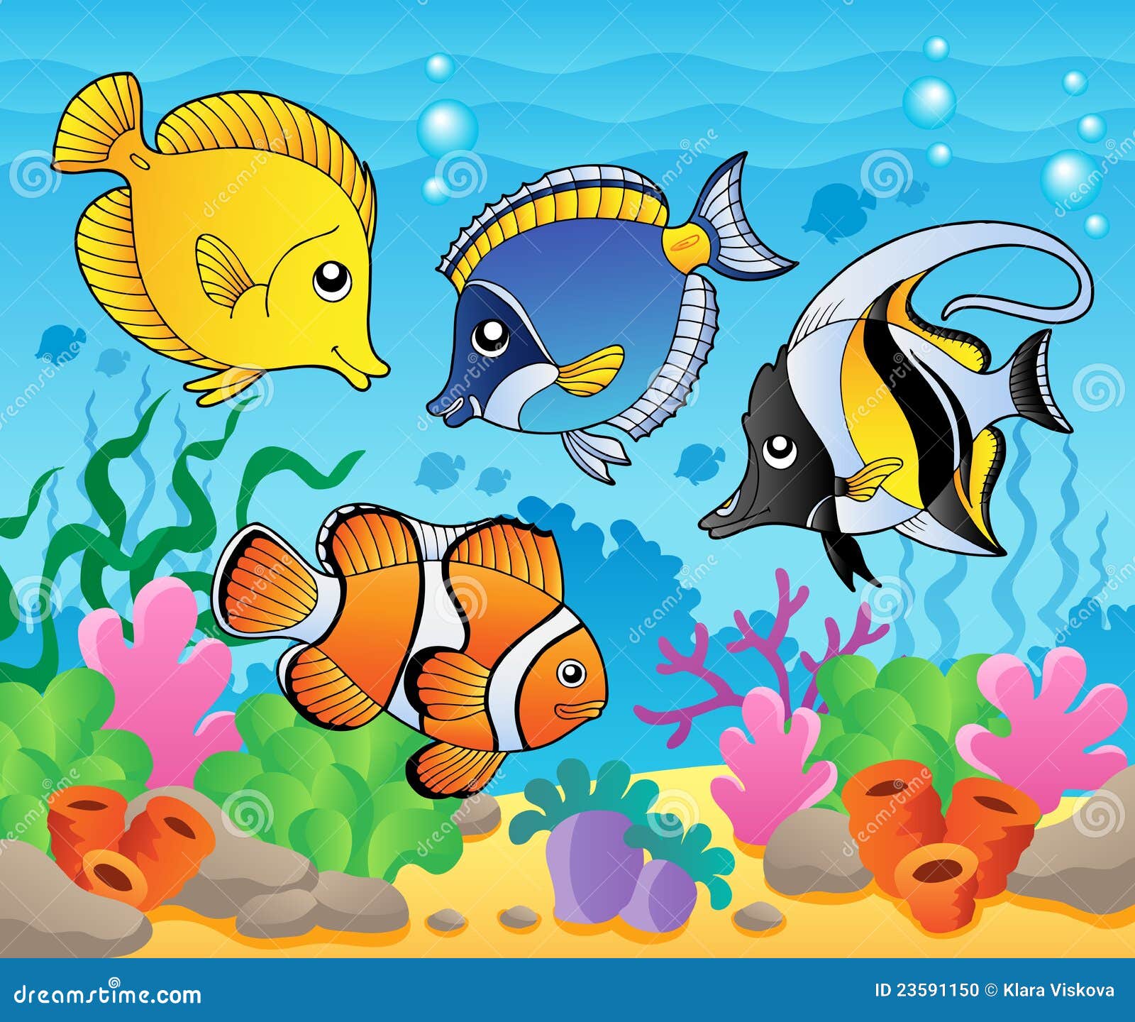 Fish theme image 3 stock vector. Illustration of deep - 23591150