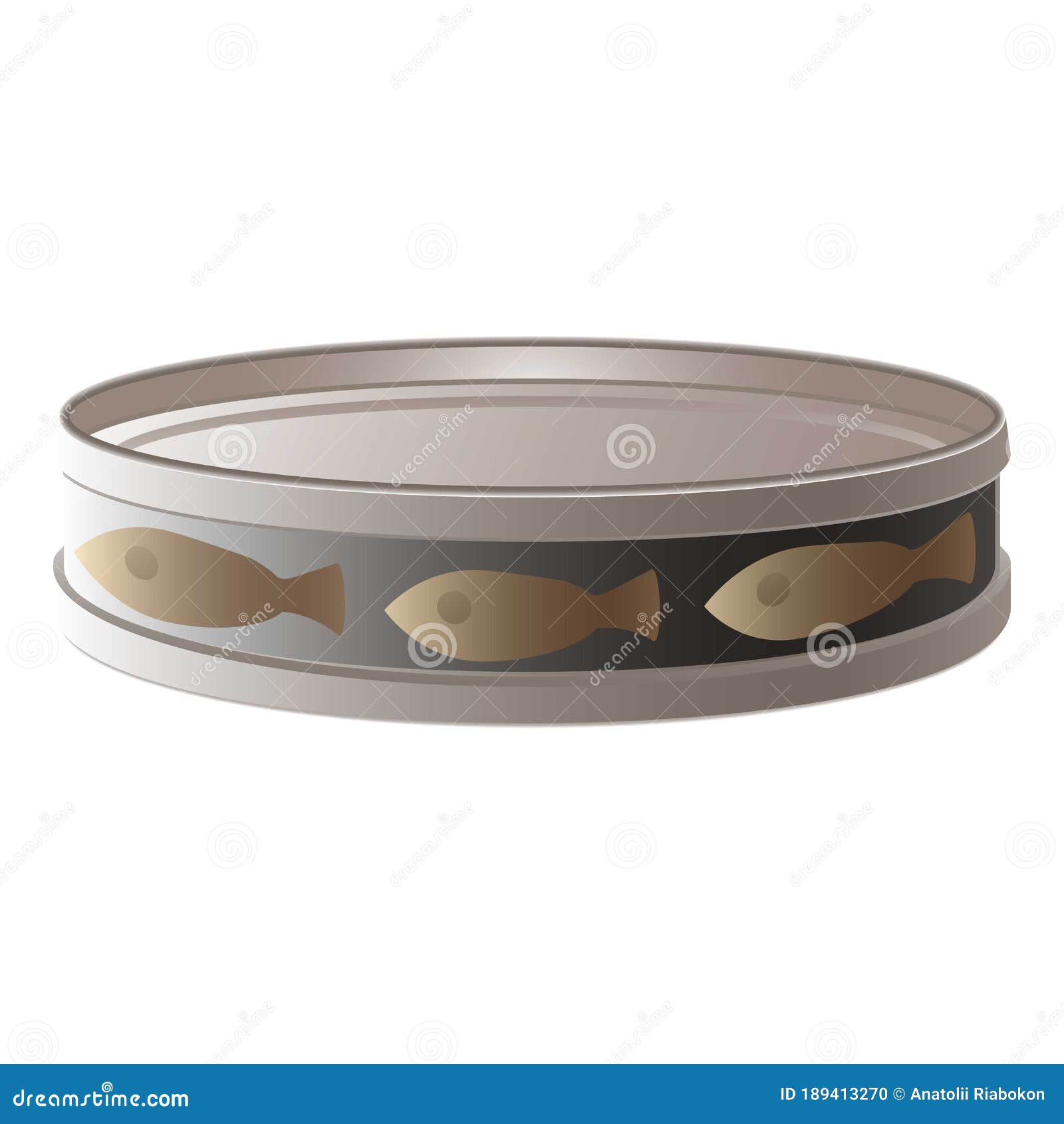 Fish Tin Can Icon, Cartoon Style Stock Vector - Illustration of meat ...