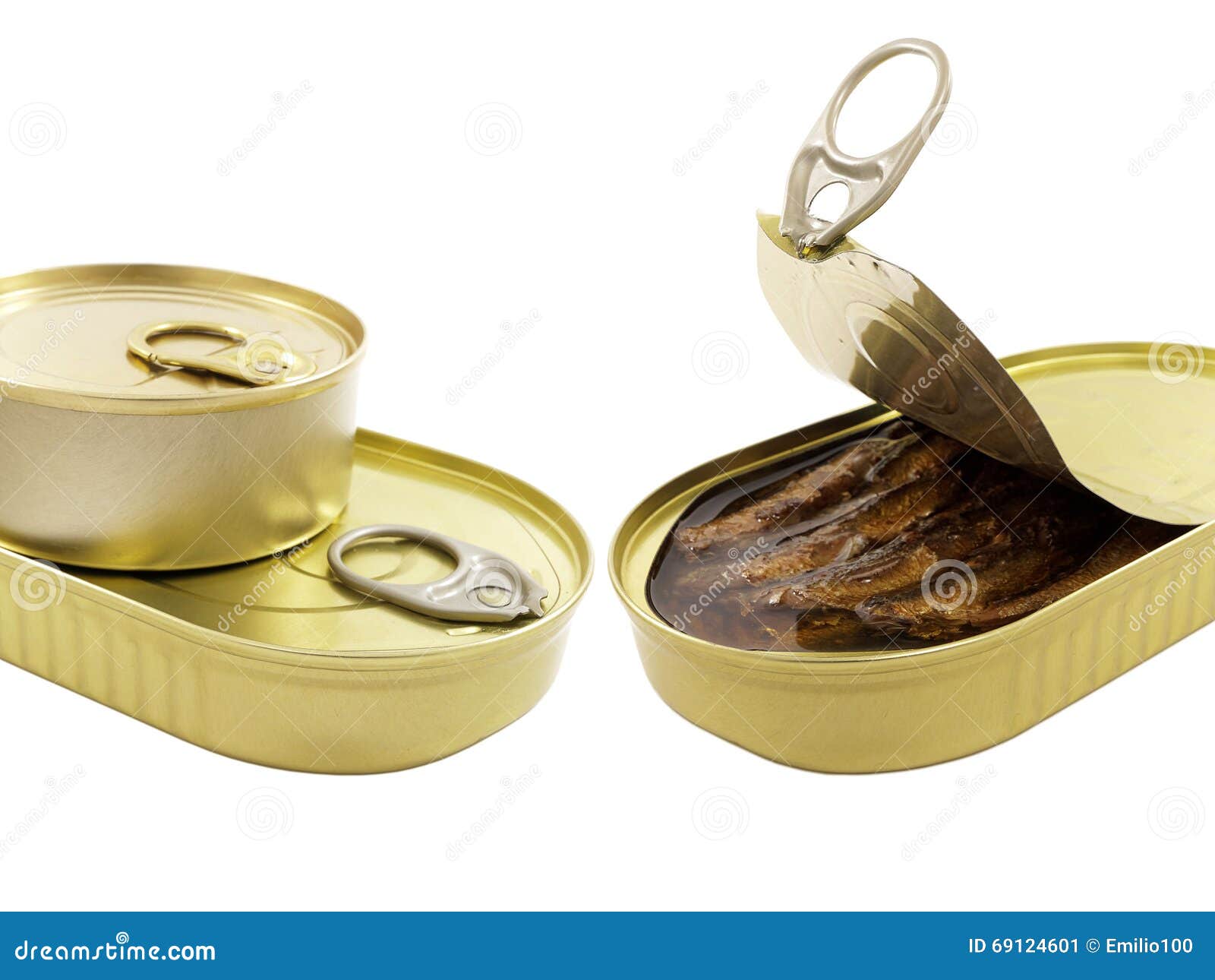 Fish tin cans stock image. Image of clean, grocery, preserve - 69124601