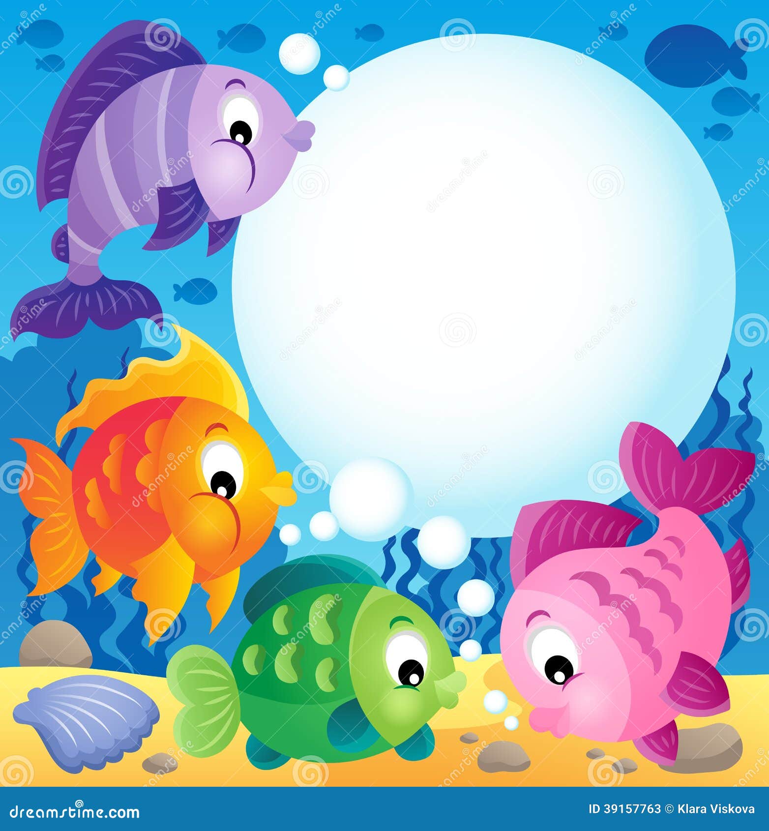 Fish topic image 1 stock vector. Illustration of bubble - 39157763