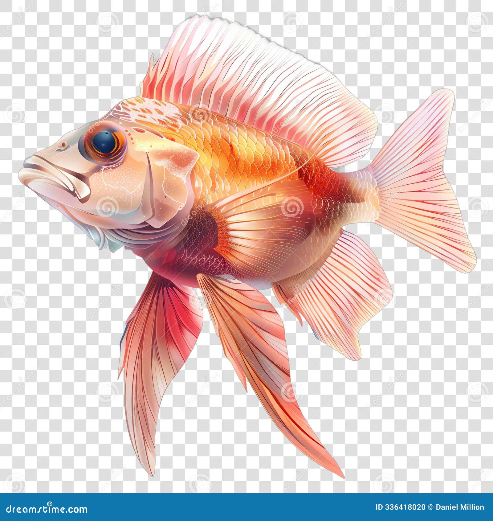 Fish Transparent Background Realistic Element Stock Illustration ...