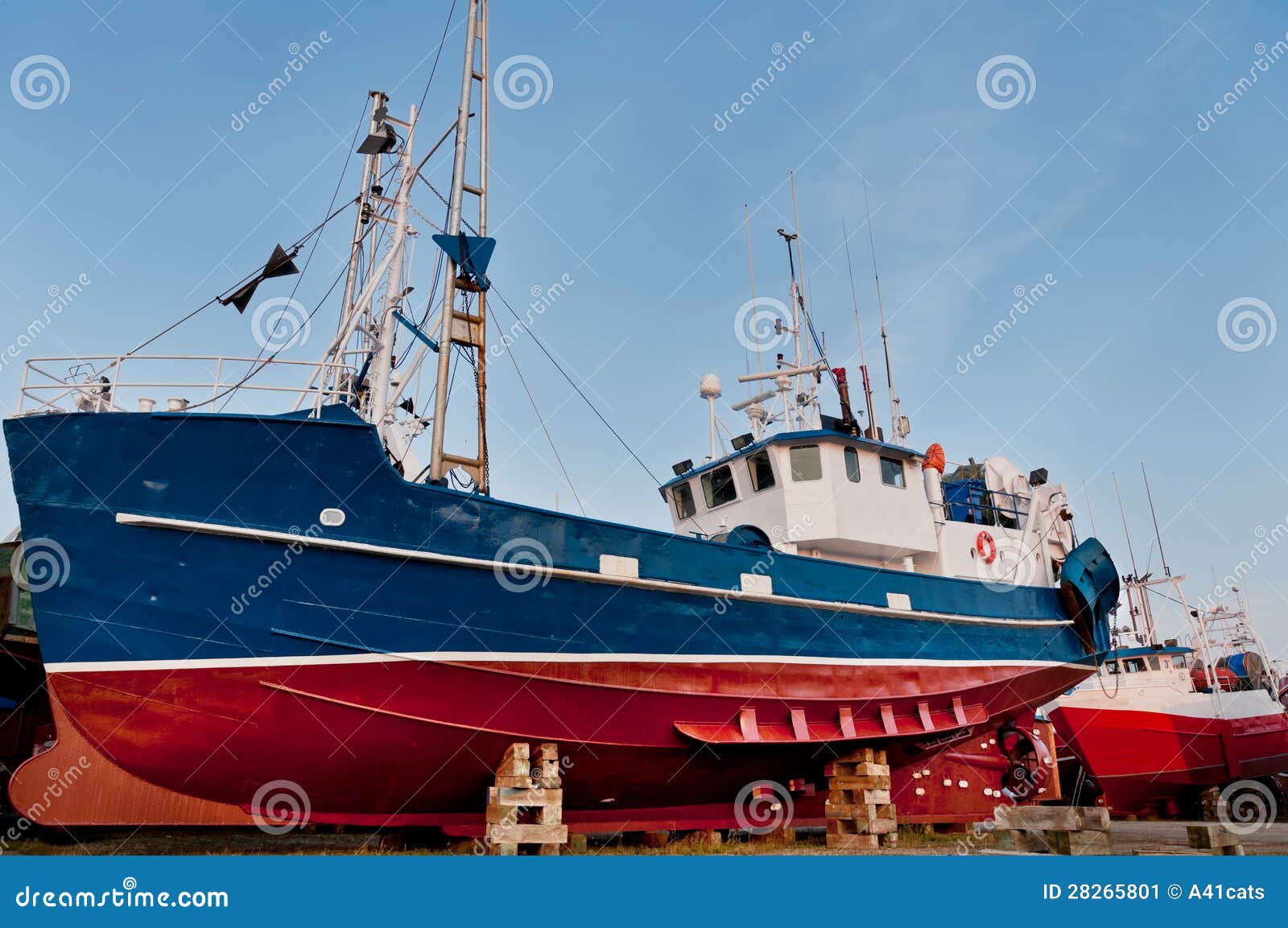Fish trawler on land stock image. Image of trawler, cloud - 28265801