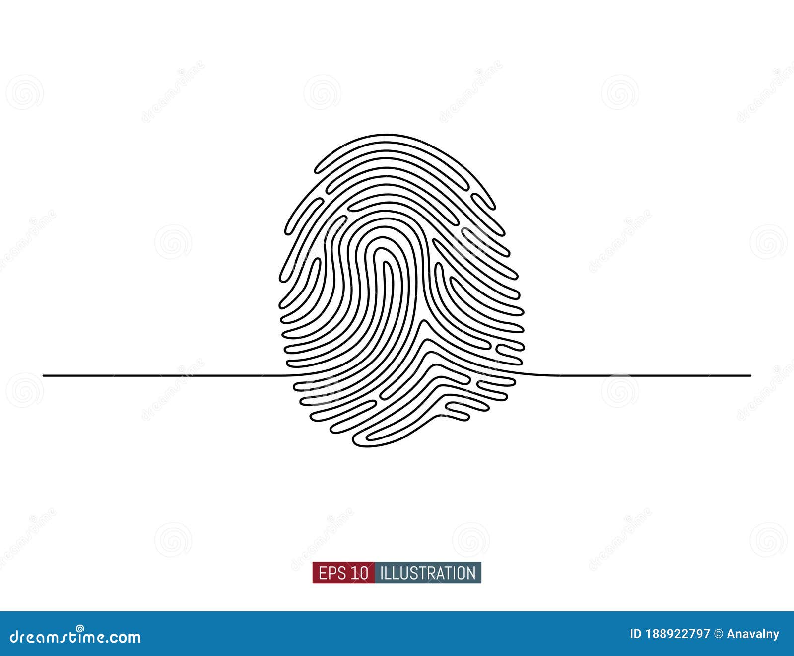 Continuous Line Fingerprint Stock Illustrations – 41 Continuous Line ...
