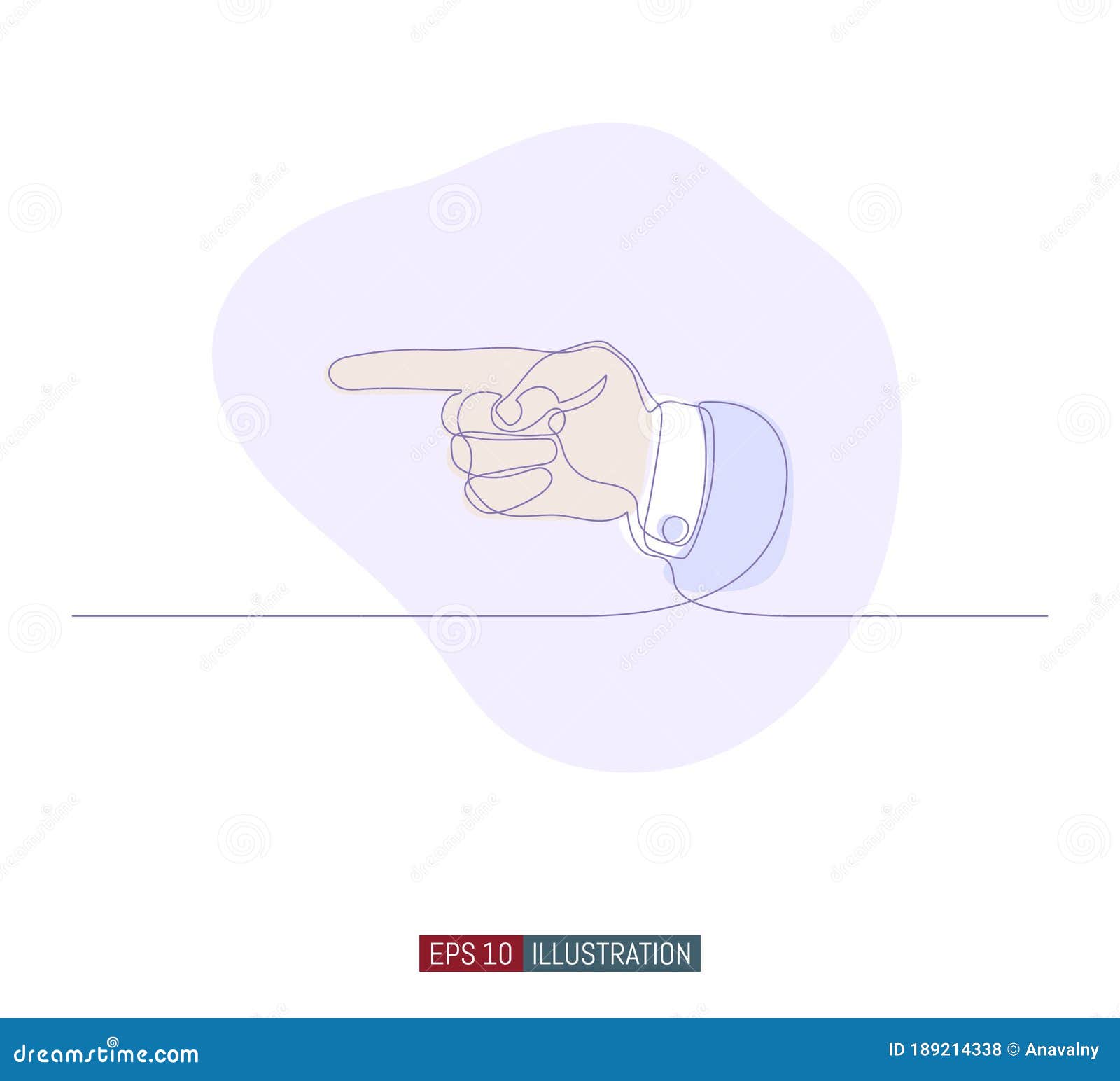 Continuous Line Drawing of Forefinger. Vector Illustration Stock Vector ...