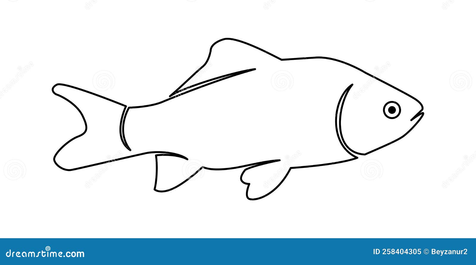 Fish2 stock vector. Illustration of handdrawn, element - 258404305