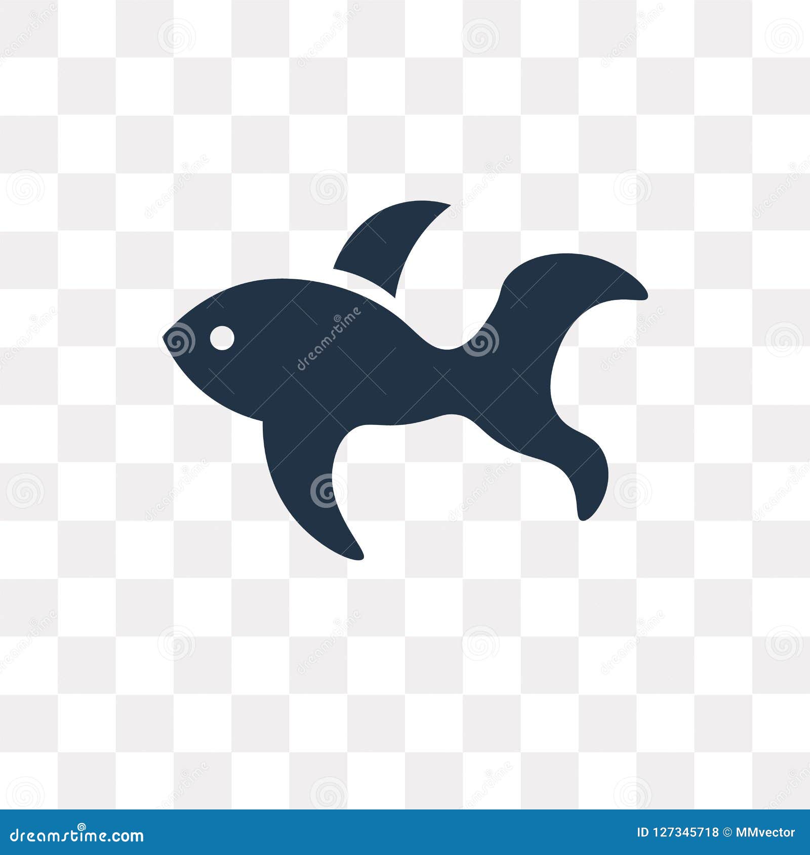 Fish Vector Icon Isolated on Transparent Background, Fish Trans Stock ...