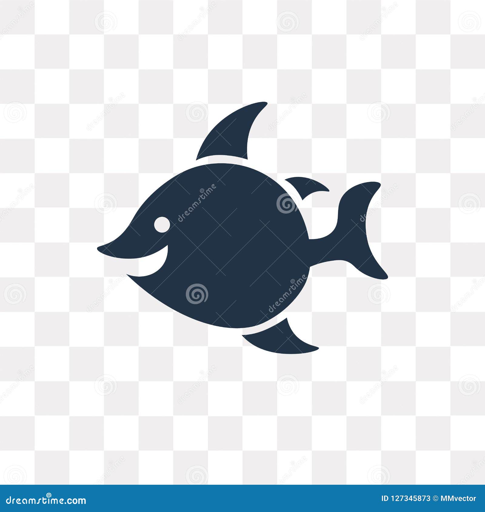 Fish Vector Icon Isolated on Transparent Background, Fish Trans Stock ...