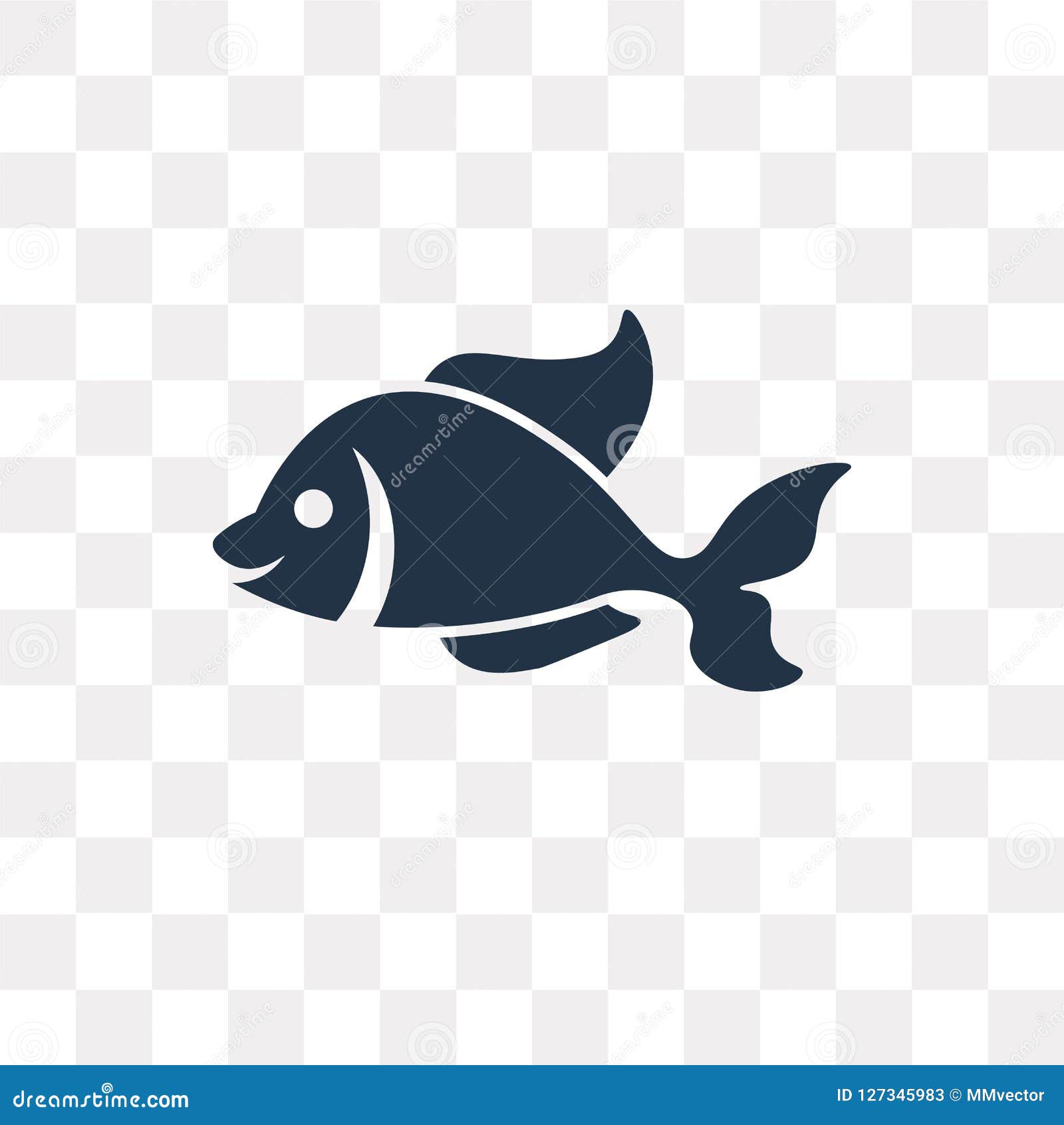 Fish Vector Icon Isolated on Transparent Background, Fish Trans Stock ...
