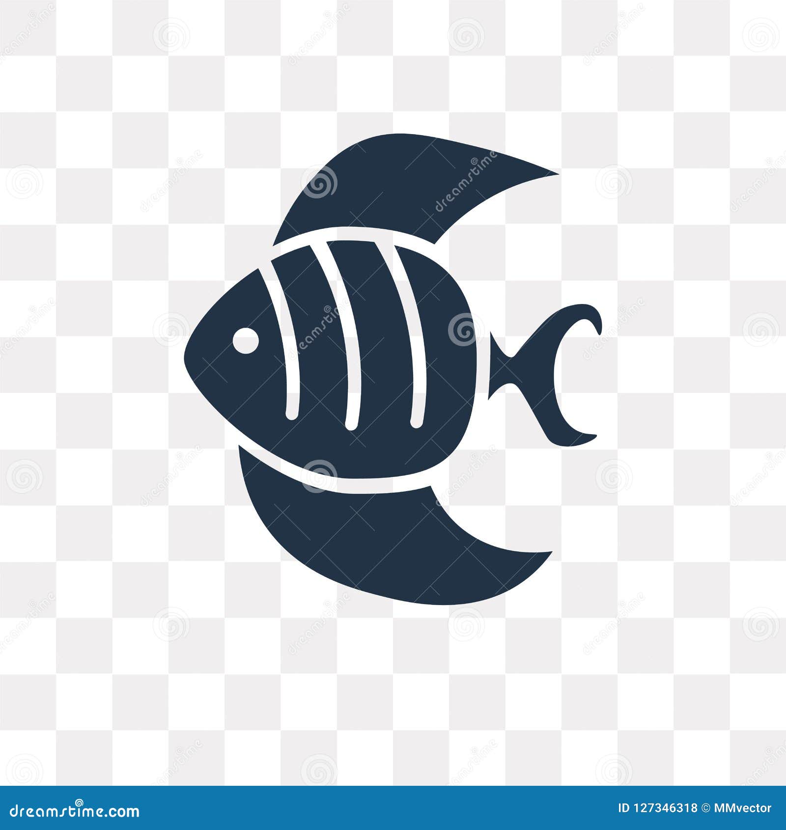 Fish Vector Icon Isolated on Transparent Background, Fish Trans Stock ...