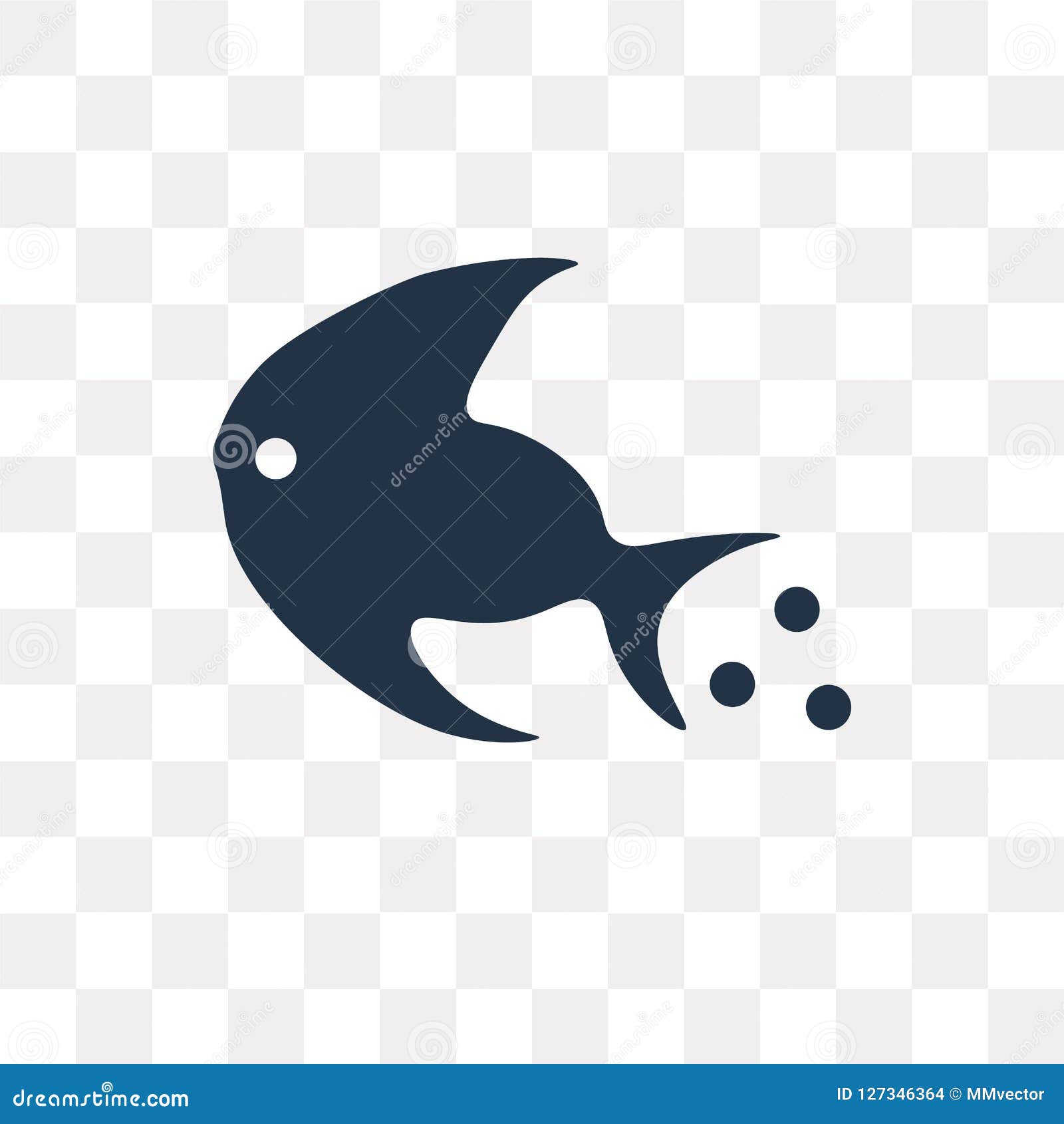 Fish Vector Icon Isolated on Transparent Background, Fish Trans Stock ...