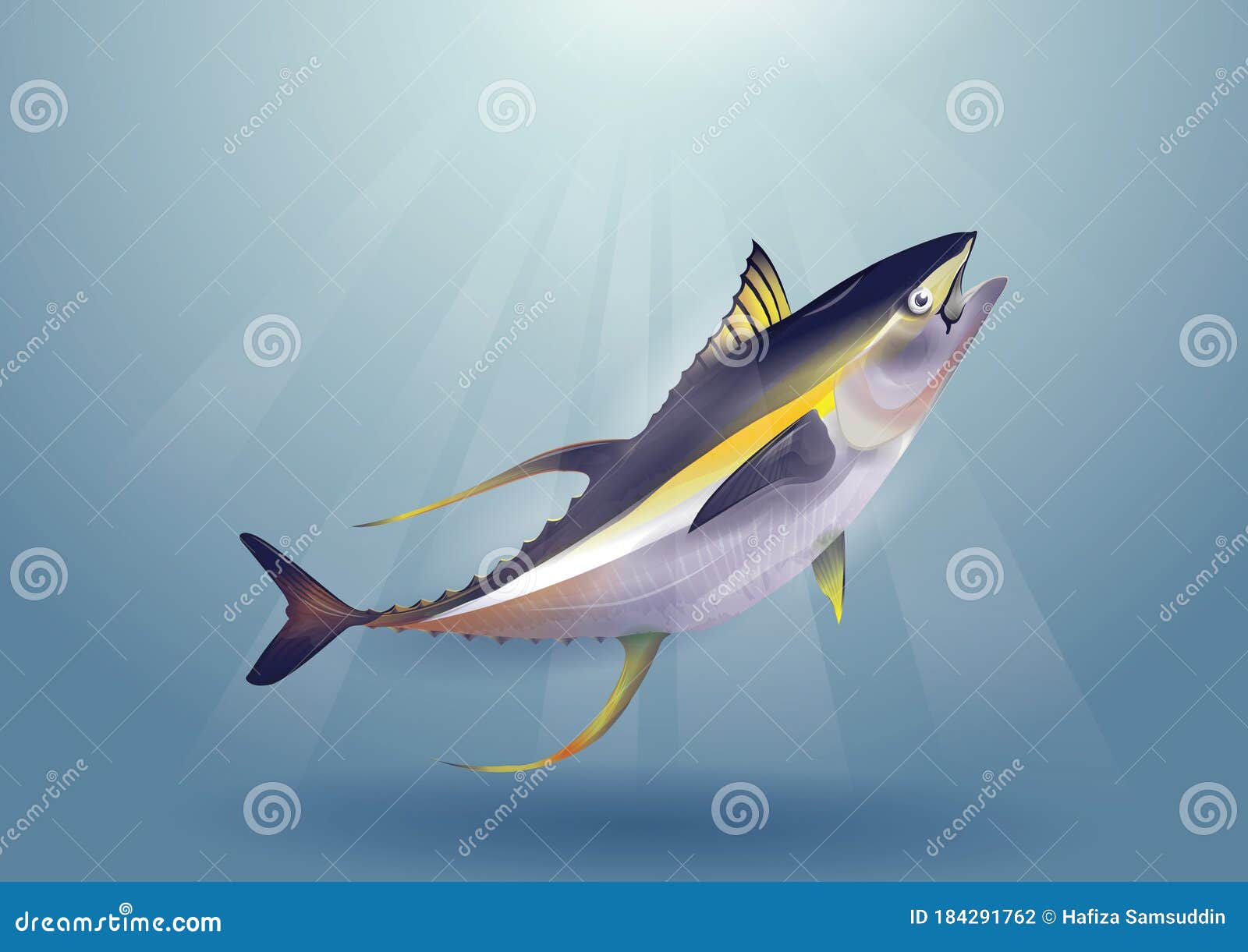 Fish. Vector Illustration Decorative Background Design Stock Vector ...