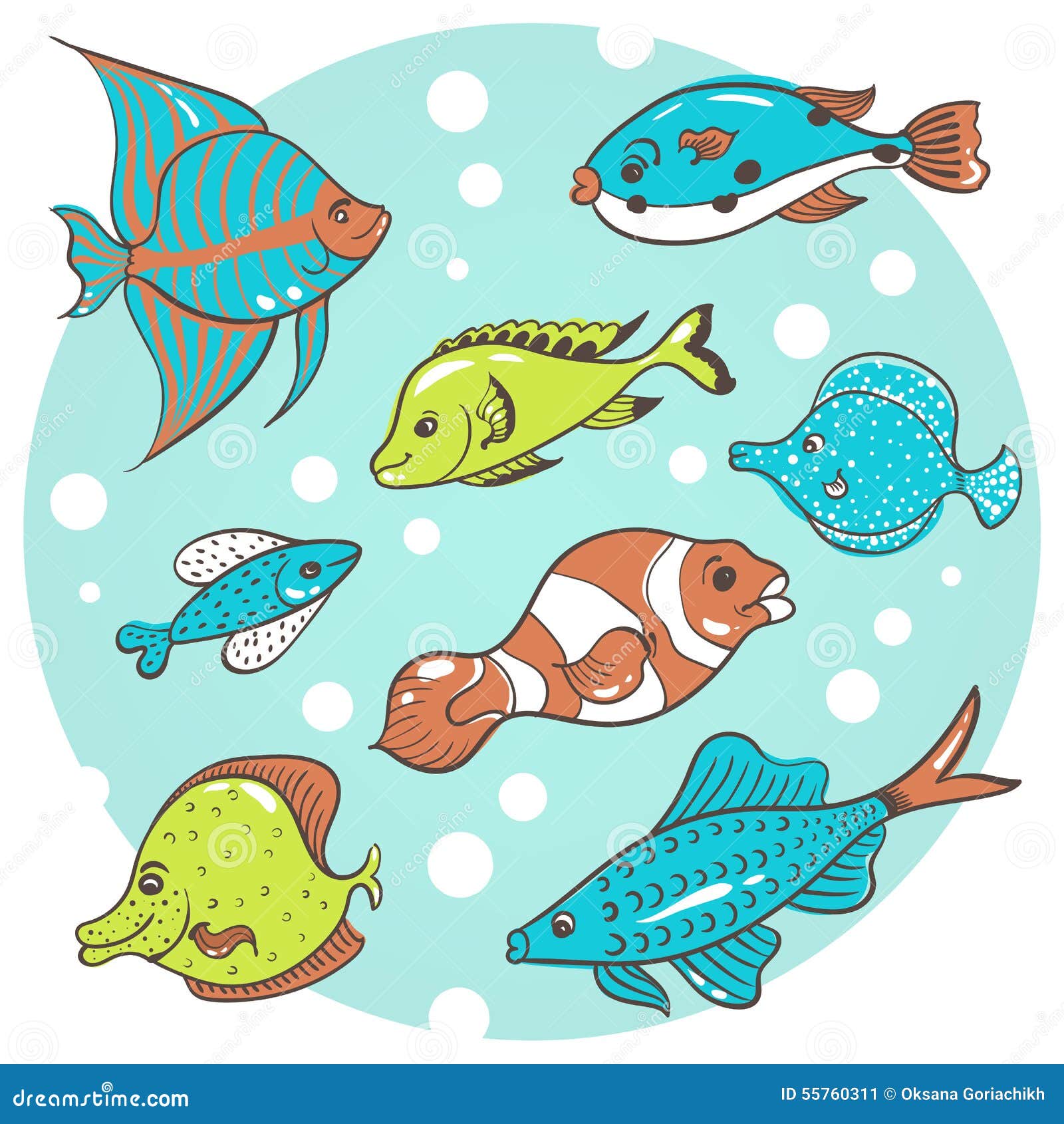 8 fish stock illustration. Illustration of water, aquariums - 55760311
