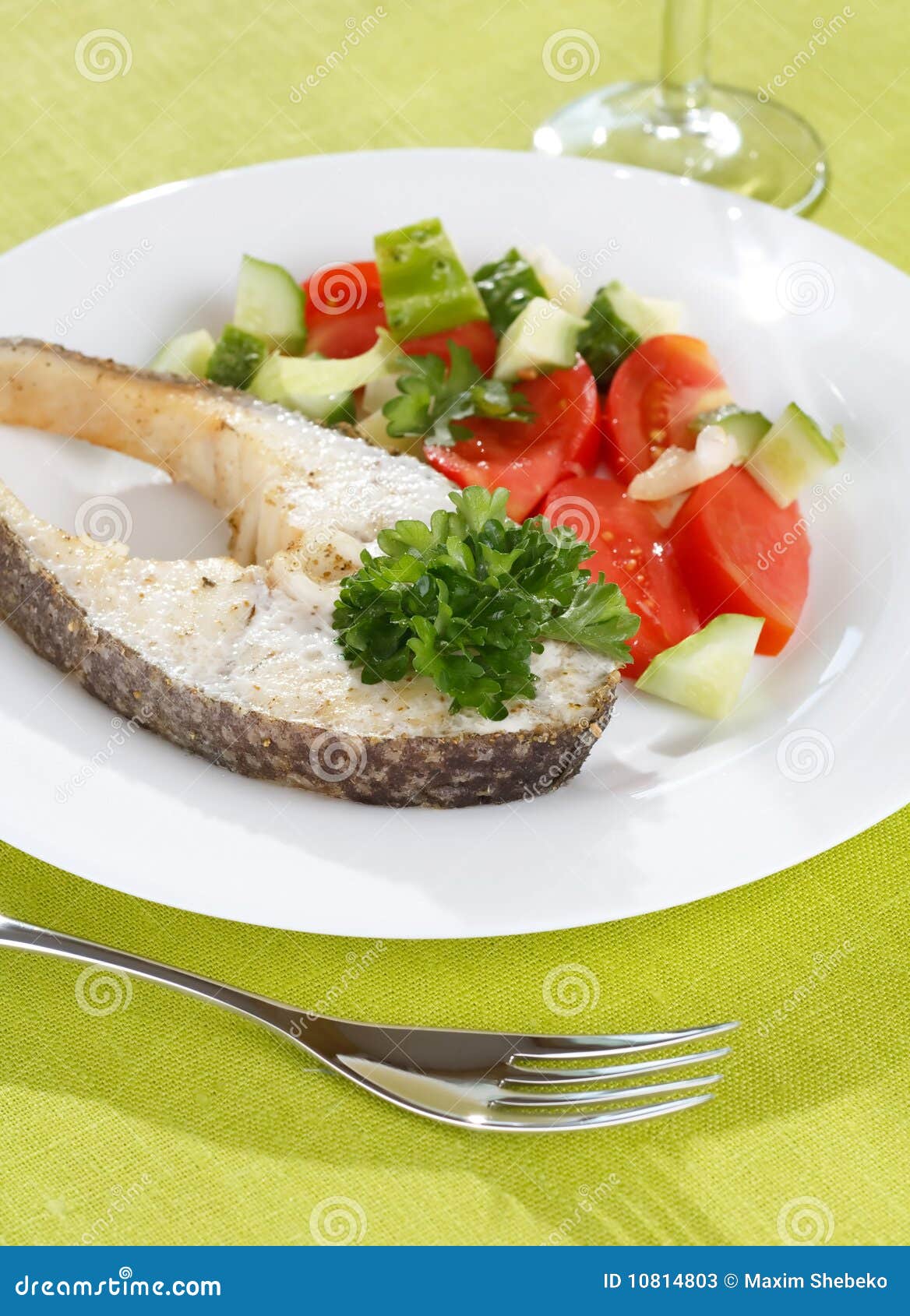 Fish with vegetables stock image. Image of healthy, fatty - 10814803
