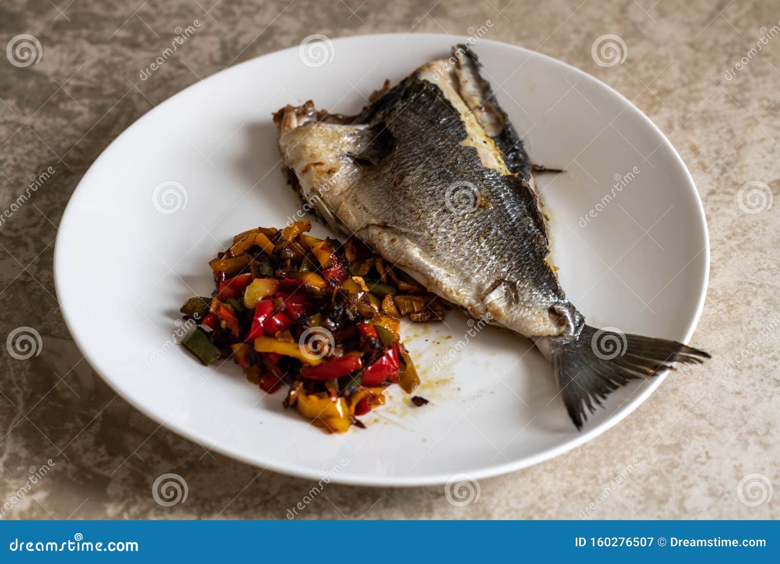 Fish with vegetables stock image. Image of perfect, withe - 160276507