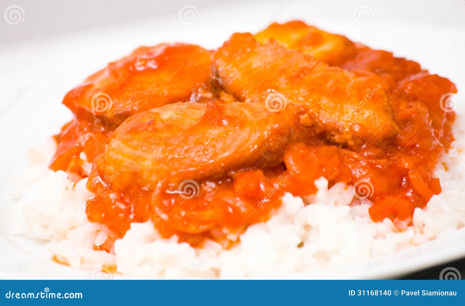 Fish with Vegetables and Rice Stock Photo - Image of eatables, menu ...