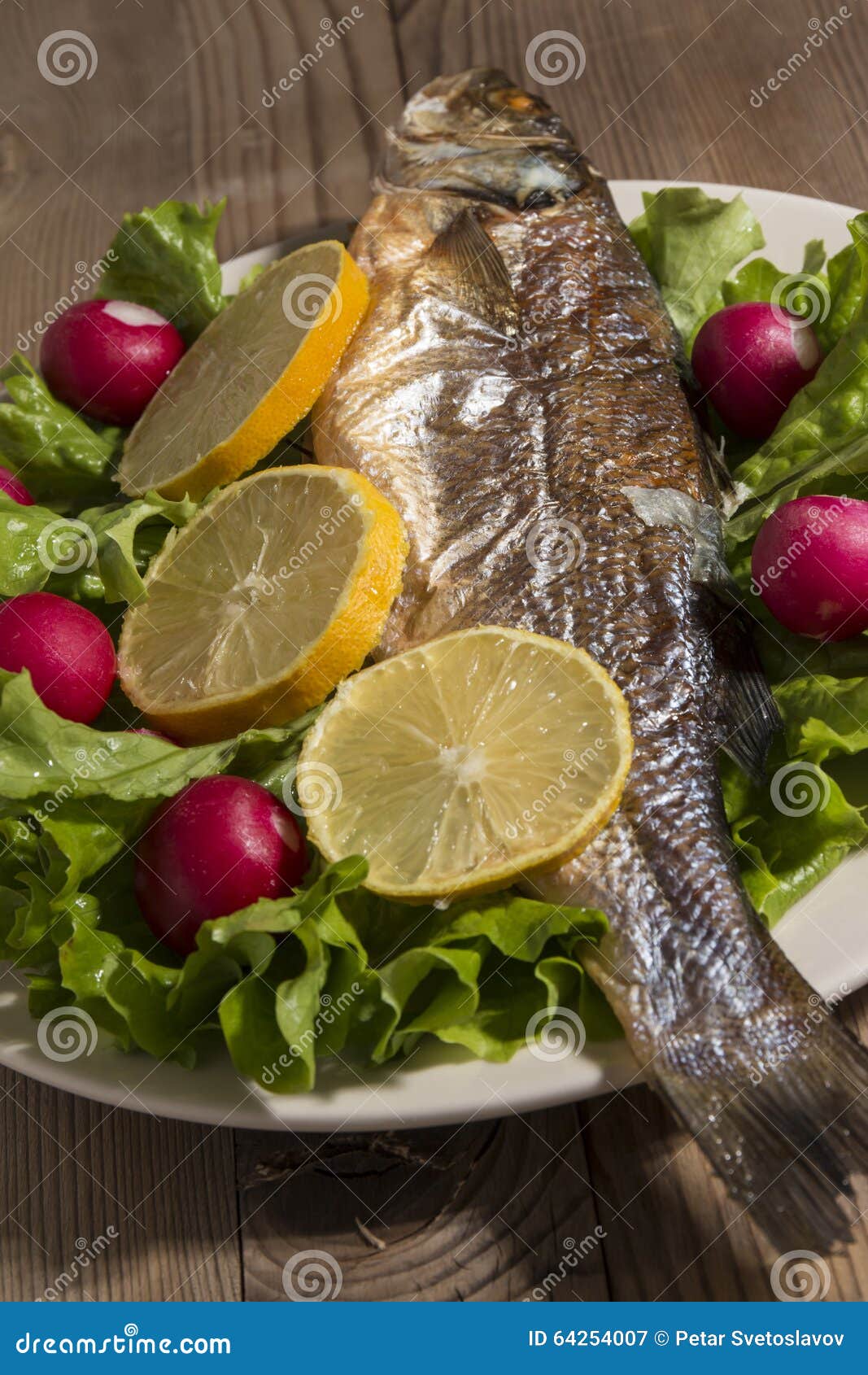 Fish with Vegetables stock image. Image of fillet, people - 64254007